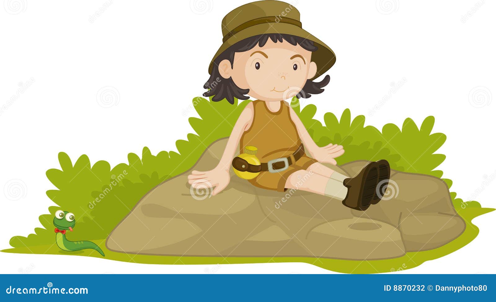 The Girl Is Sitting In The Splits Cartoon Vector | CartoonDealer.com ...