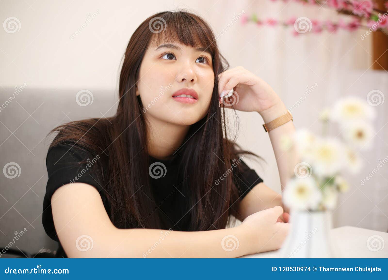Absent-minded stock photo. Image of businesswoman, mind - 120530974
