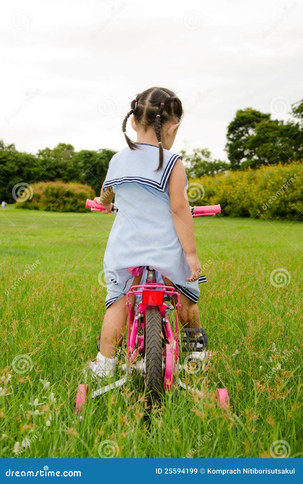 The Girl Sitting on Bicycle. Stock Image - Image of bicycle, human ...