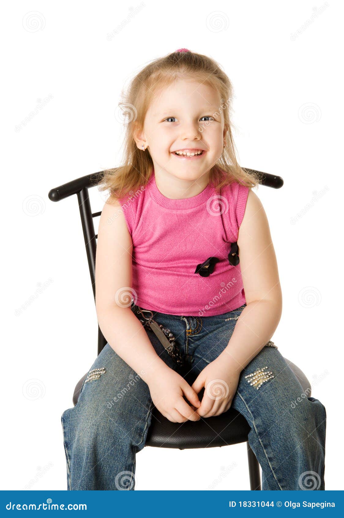 Girl Sitting On Chair Stock Images - Image: 18331044