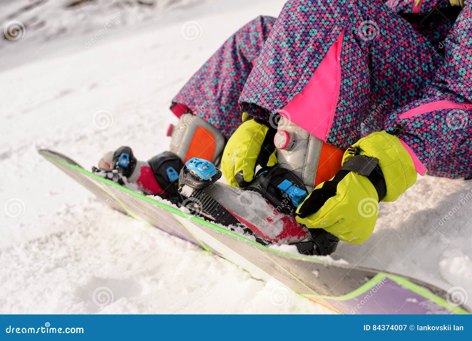 Girl Sitting on the Ski Slopes Stock Image - Image of person, lifestyle ...