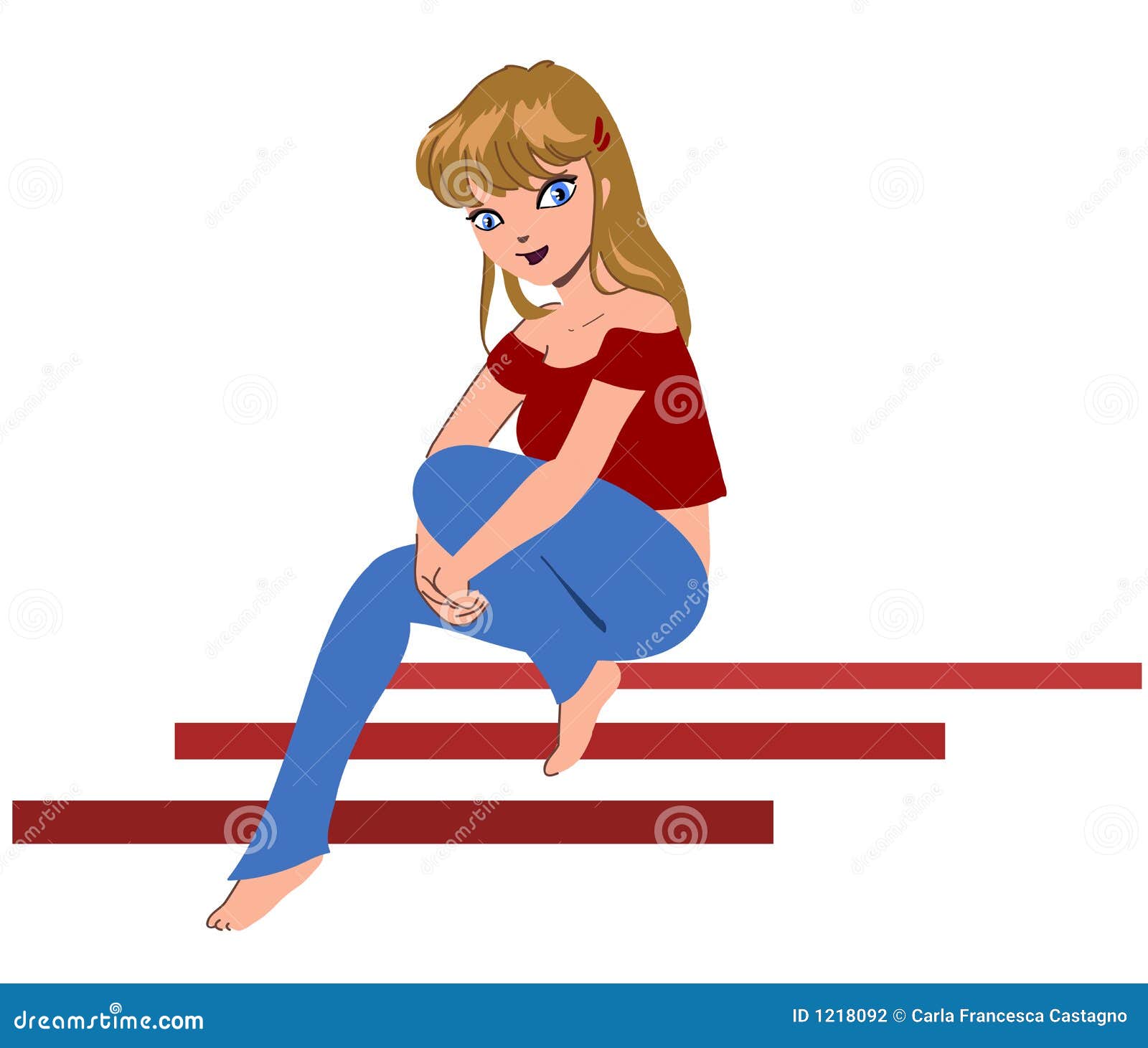 Girl sitting on stairs stock vector. Illustration of girls - 1218092 Girl sitting on stairs stock vector. Illustration of girls - 1218092
