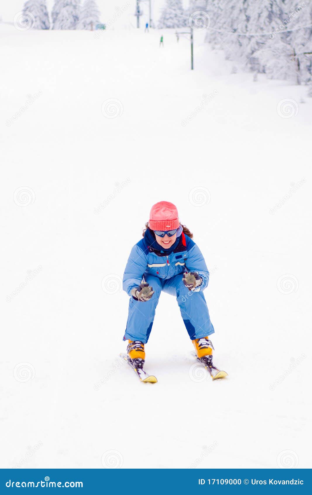 Girl skiing downhill stock photo. Image of skill, vacation - 17109000