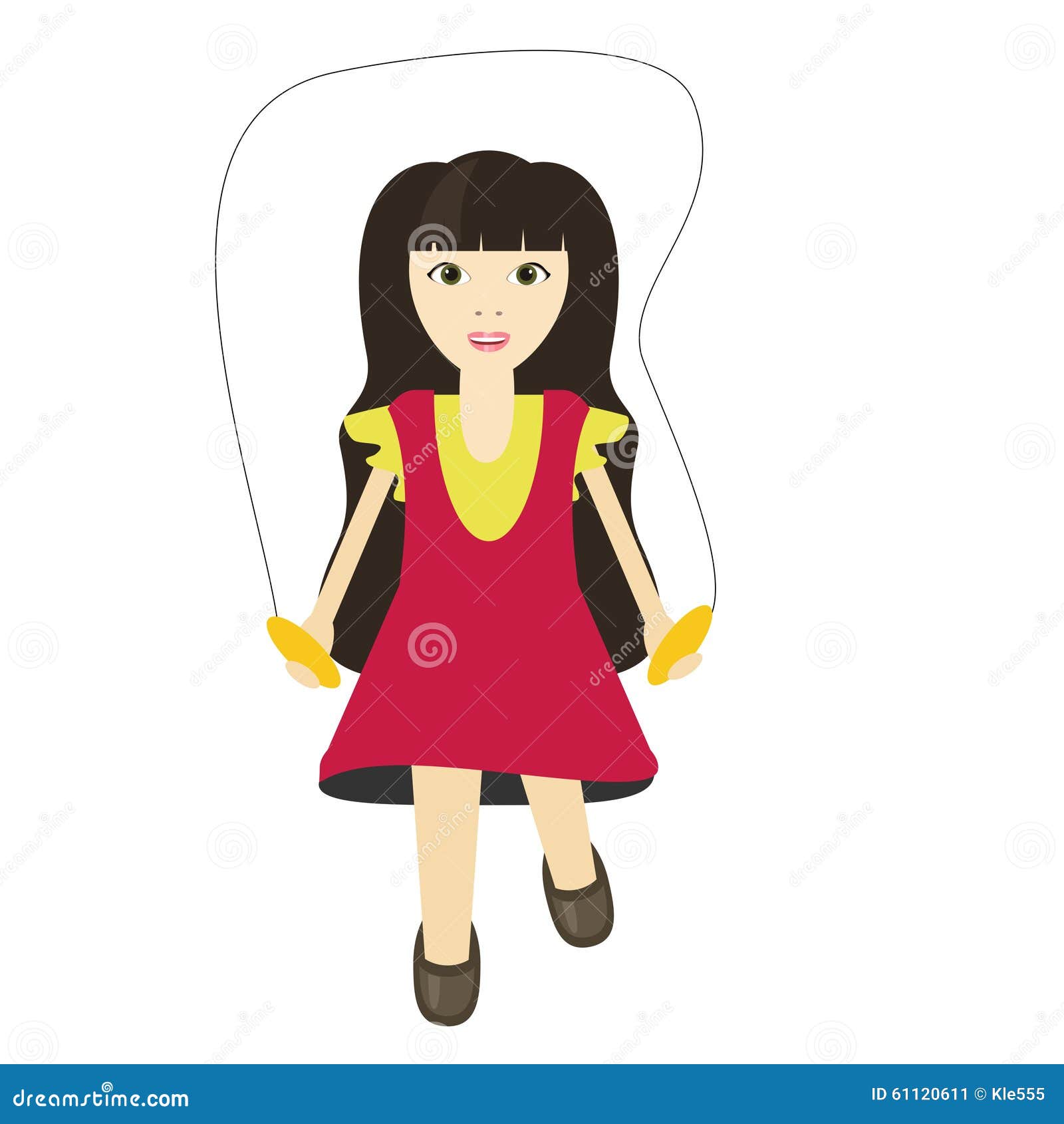 Girl With Skip Rope Vector Illustration | CartoonDealer.com #70243167