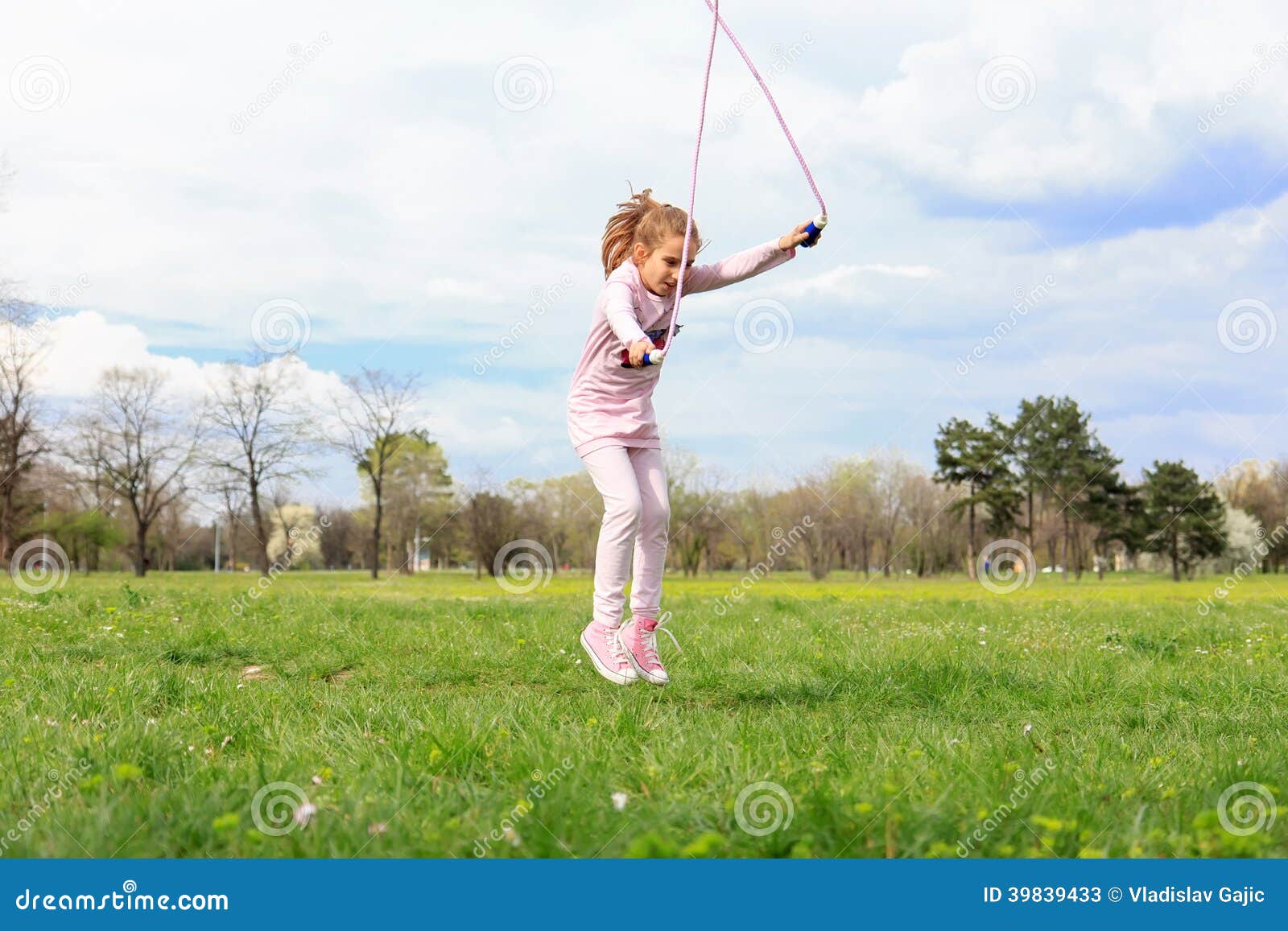 Girl with skipping rope stock image. Image of people - 39839433
