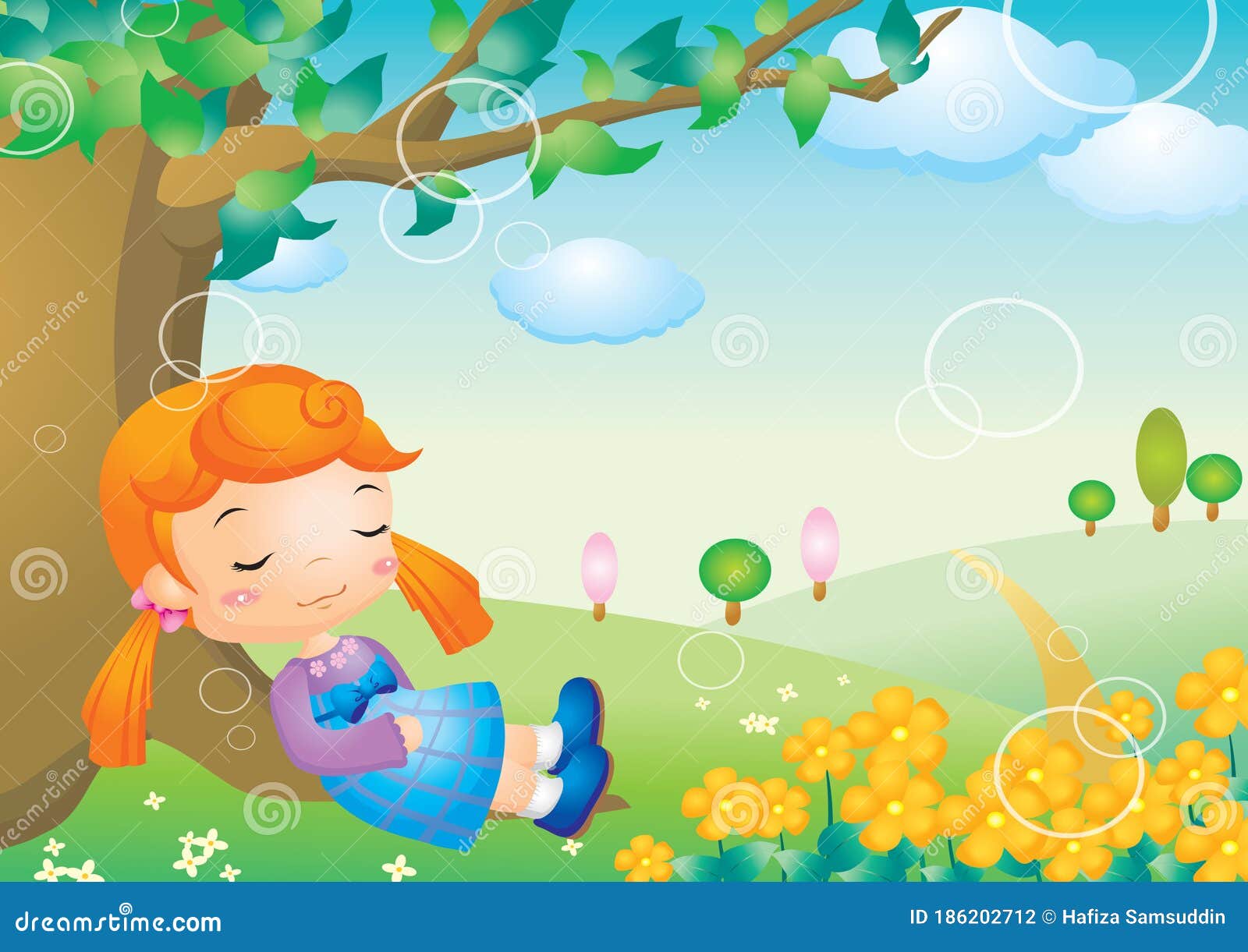 Sleeping Under Tree Stock Illustrations – 165 Sleeping Under Tree Stock ...