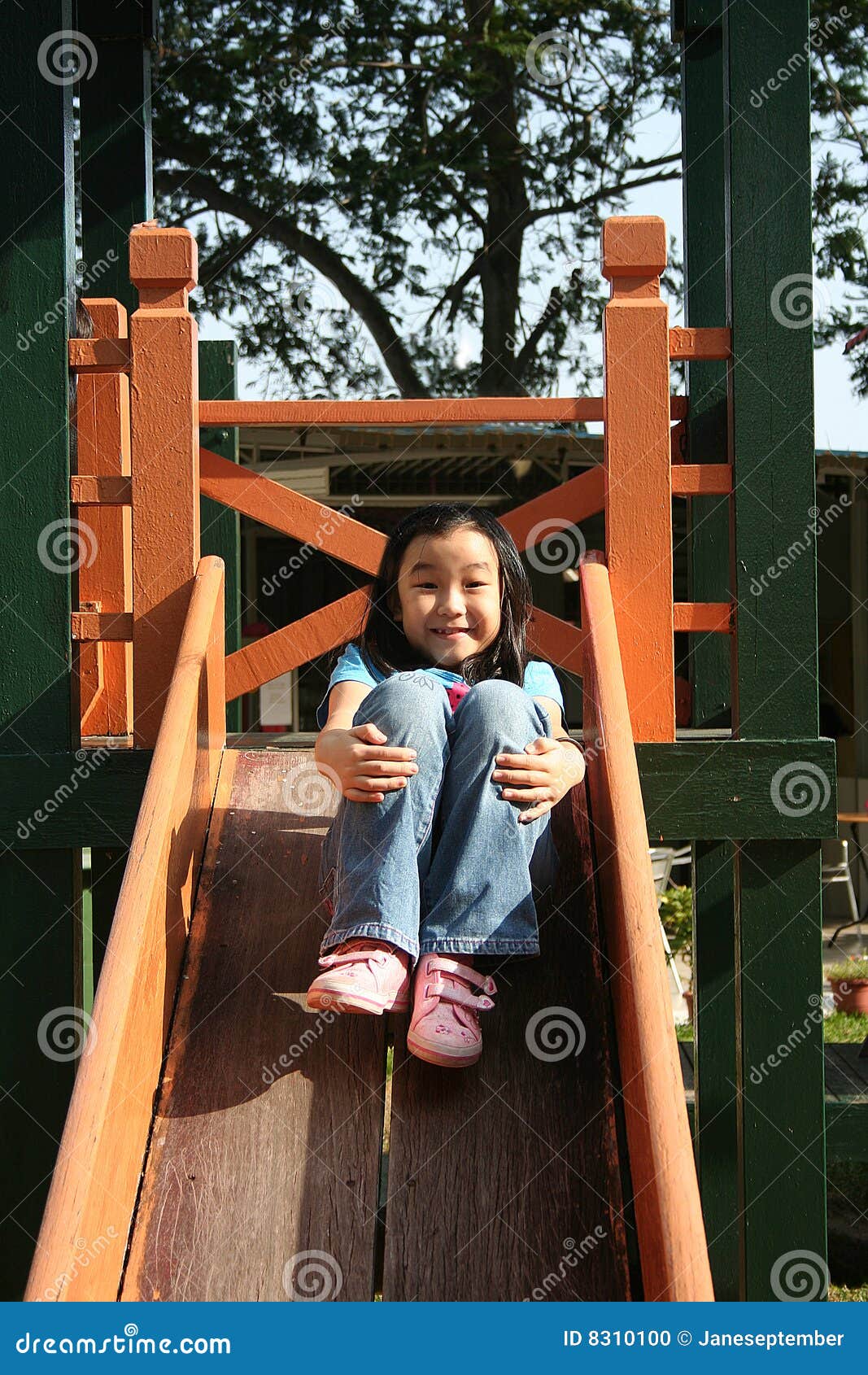 Girl sliding stock photo. Image of asian, laughter, joyful - 8310100