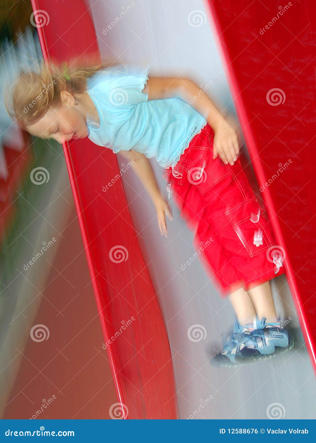 Girl sliding on slide stock photo. Image of speedy, teenager - 12588676