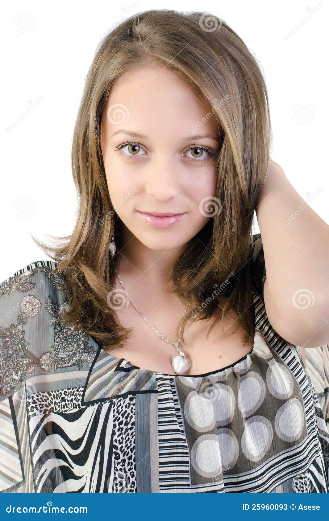 Girl smiling stock image. Image of posing, sweet, isolated - 25960093