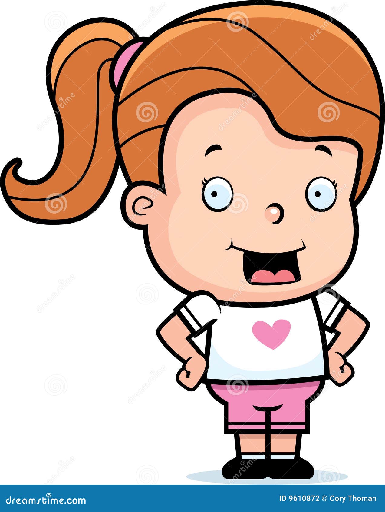 Girl Smiling stock vector. Illustration of smiling, redhead - 9610872