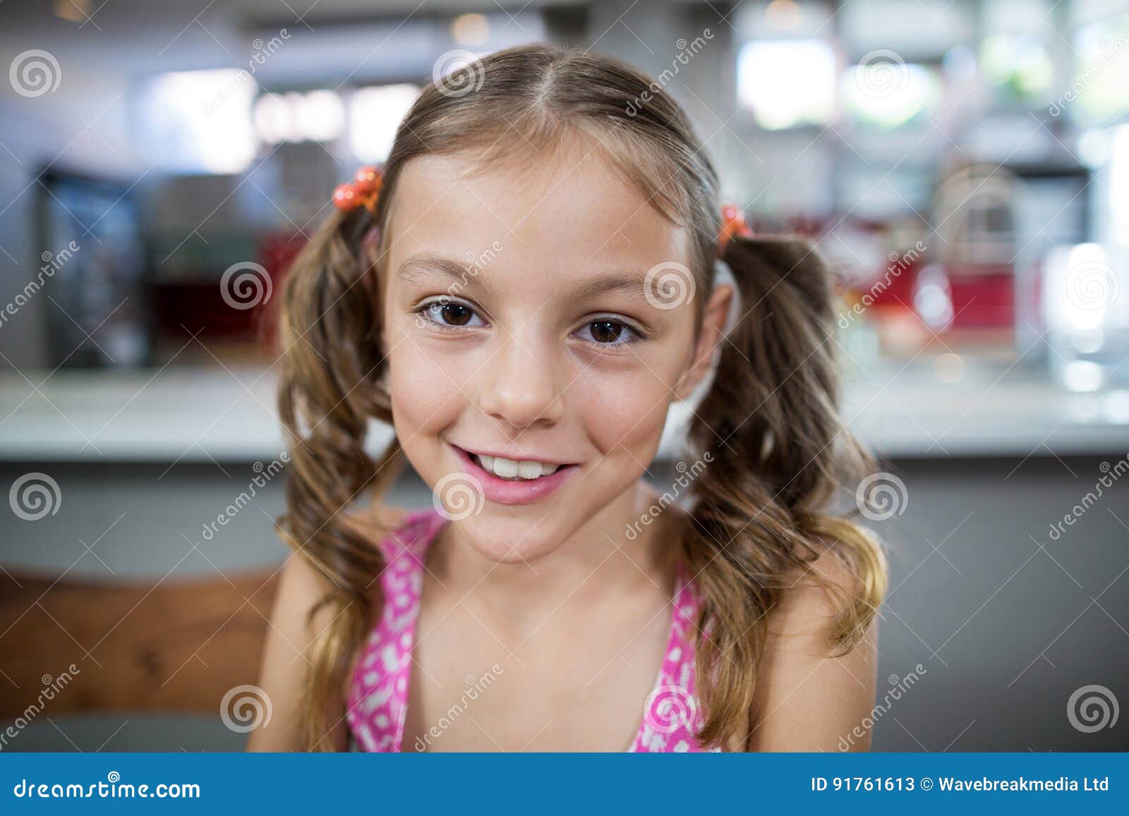 Girl Smiling at Camera at Home Stock Image - Image of real, happy: 91761613