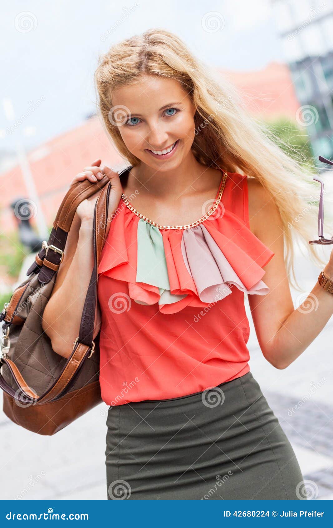 Girl smiling while texting stock photo. Image of accessories - 42680224