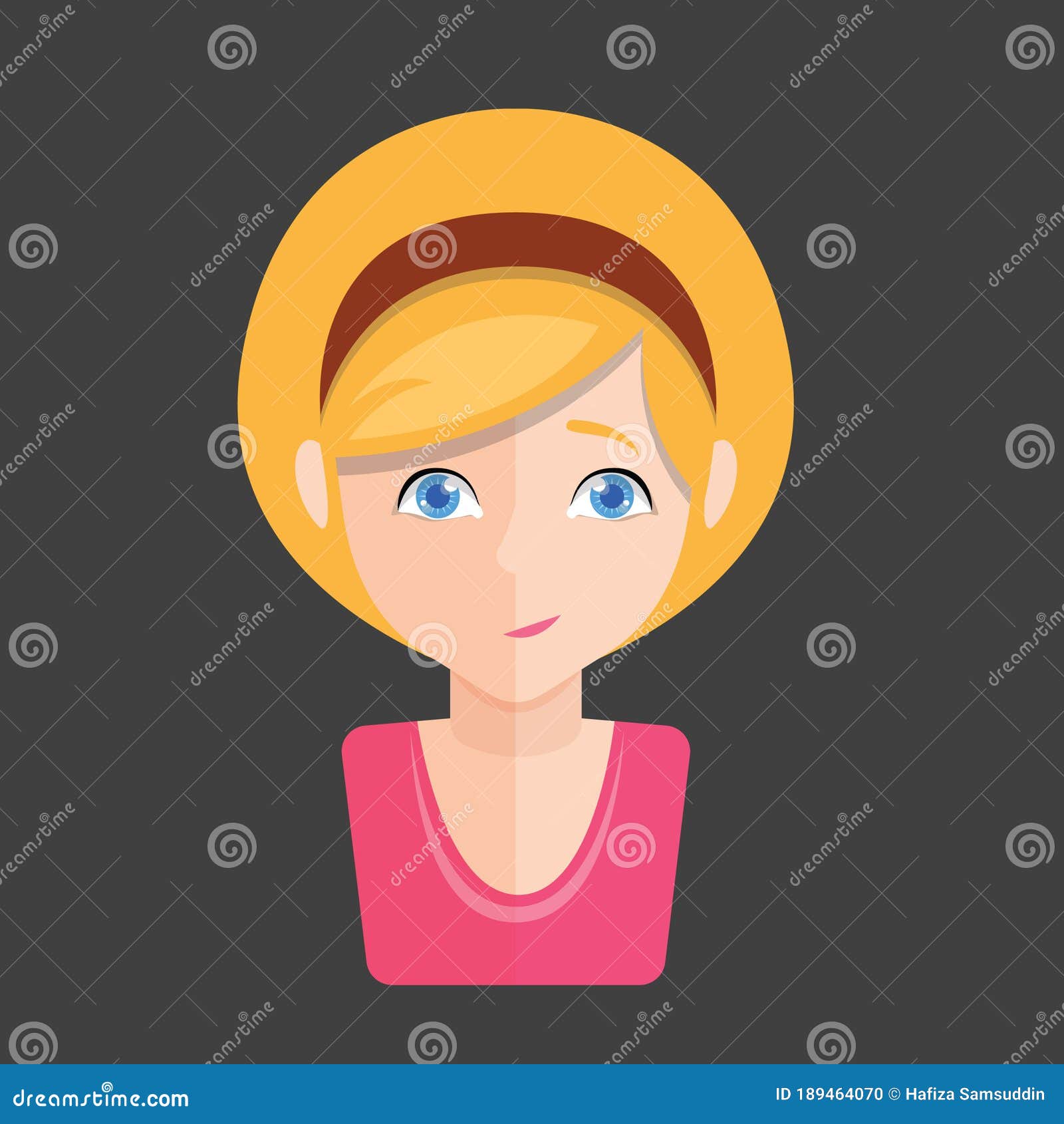 Girl Smirking. Vector Illustration Decorative Design Stock Vector ...