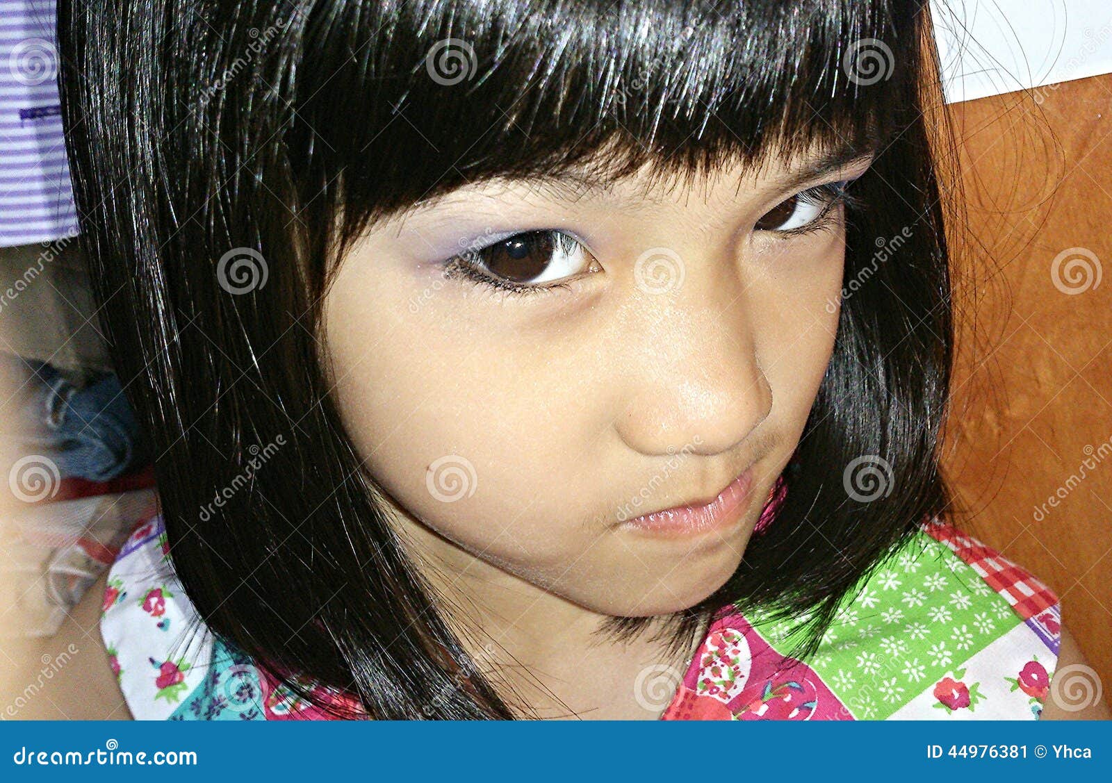 Girl with smug look stock image. Image of face, chinese - 44976381