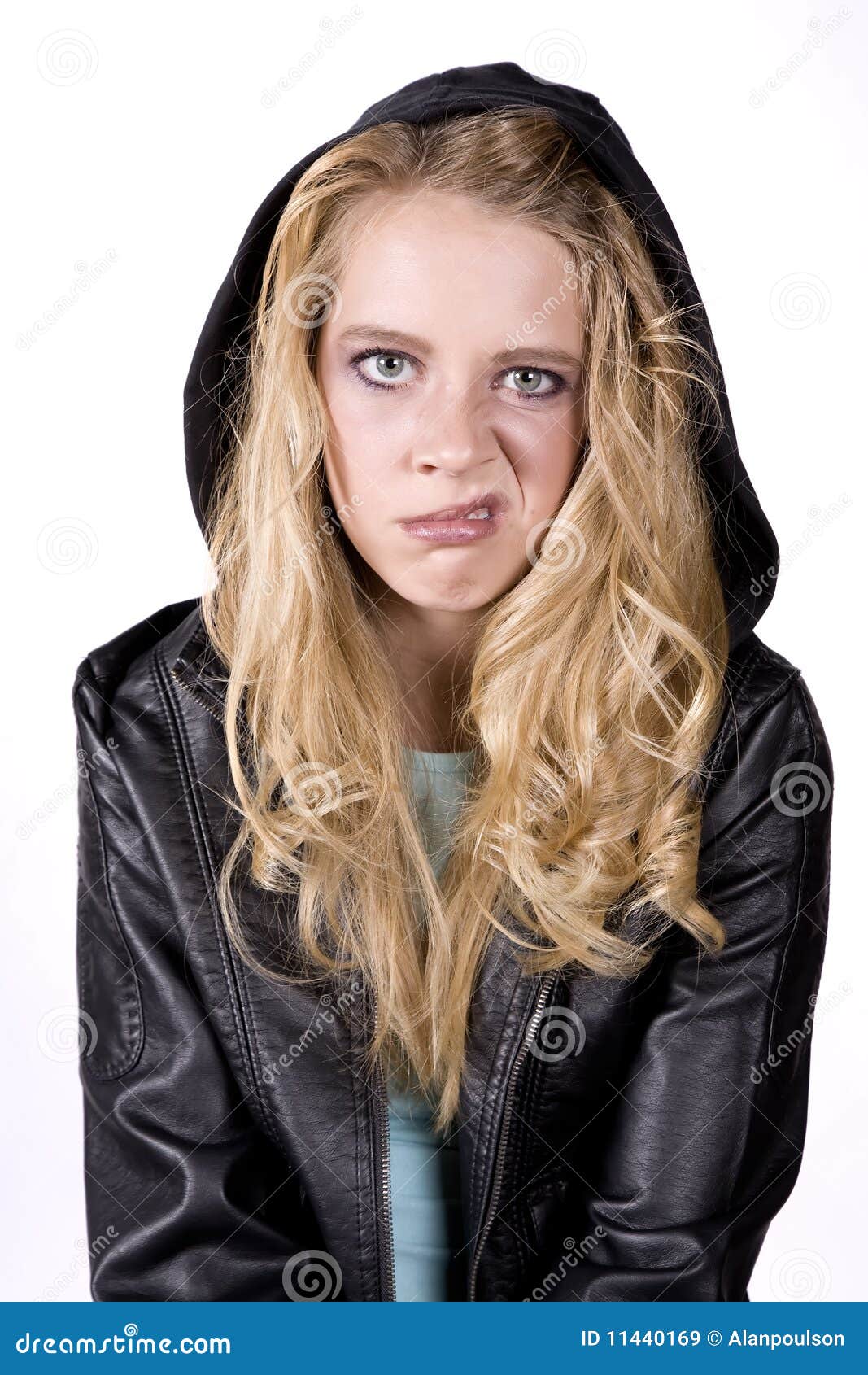Girl with snarl stock image. Image of clothing, people - 11440169