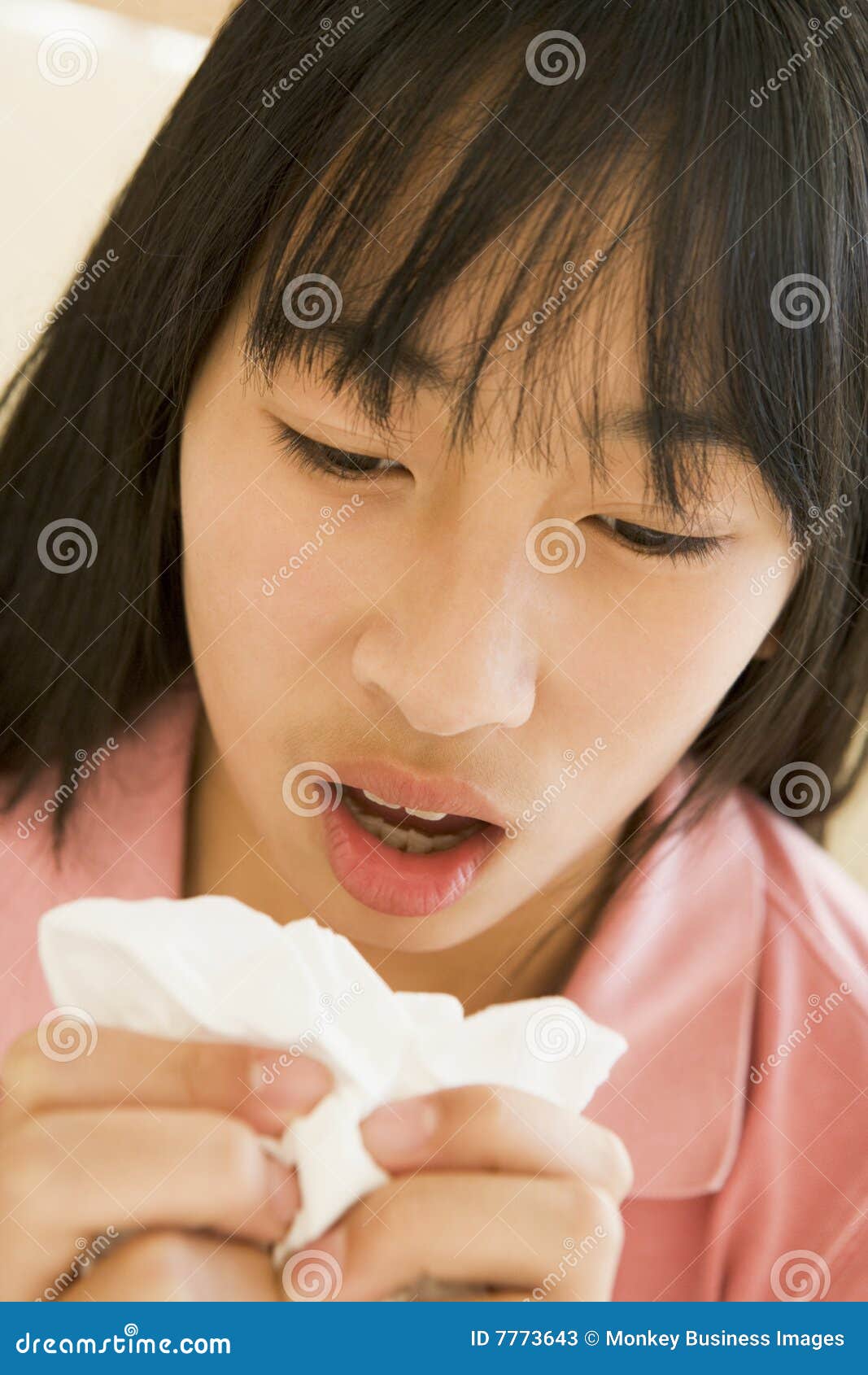 Girl Sneezing stock image. Image of person, sick, healthcare - 7773643