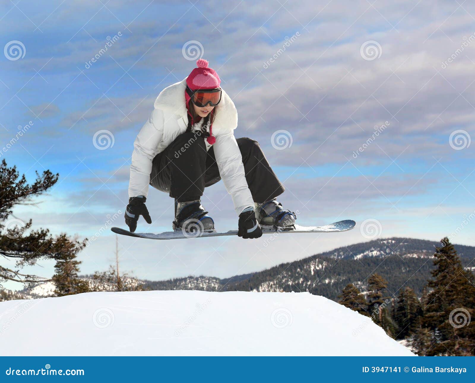 Girl snowboarding stock image. Image of snowboarder, resort - 3947141