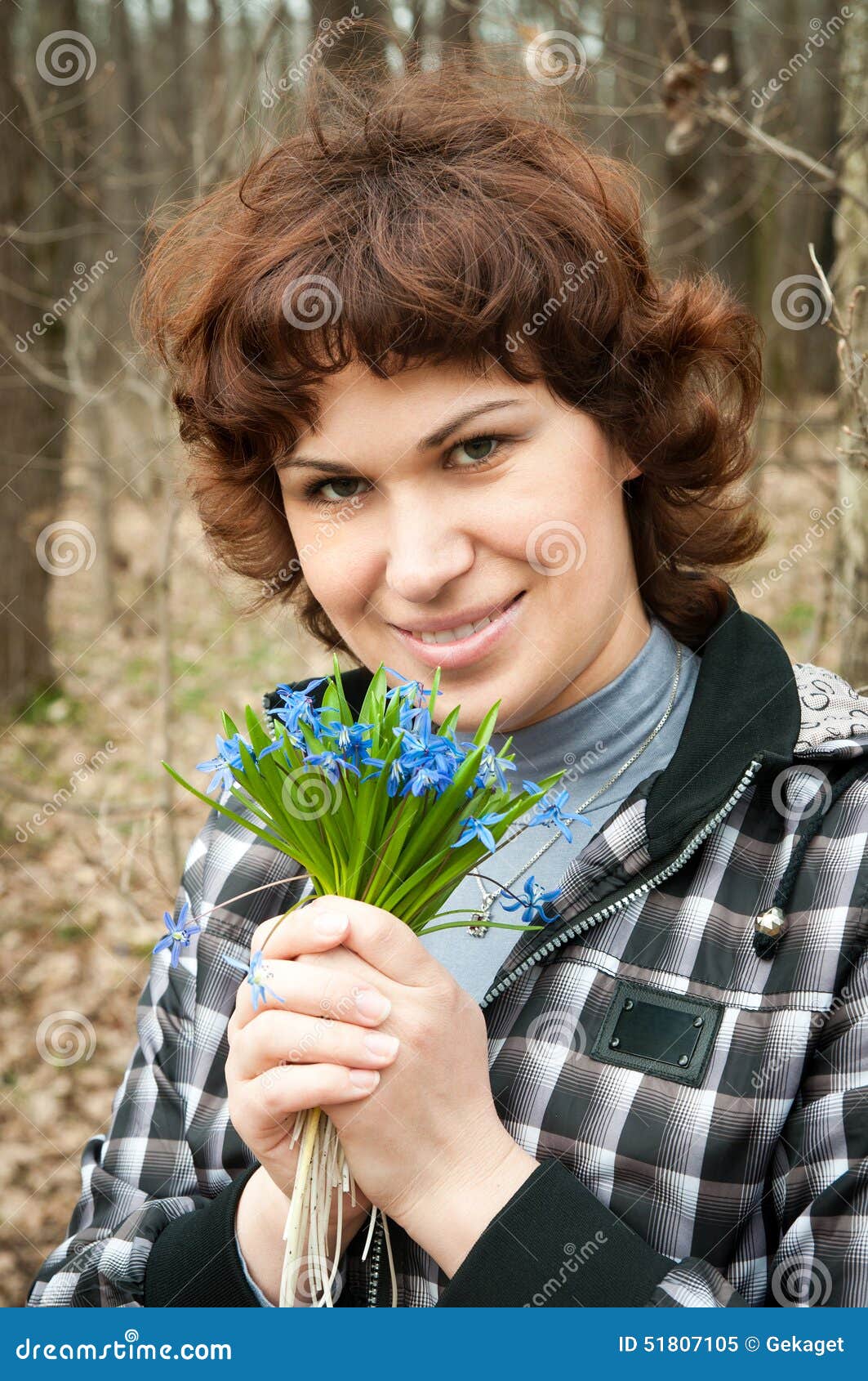 Girl with snowdrops stock image. Image of fresh, model - 51807105