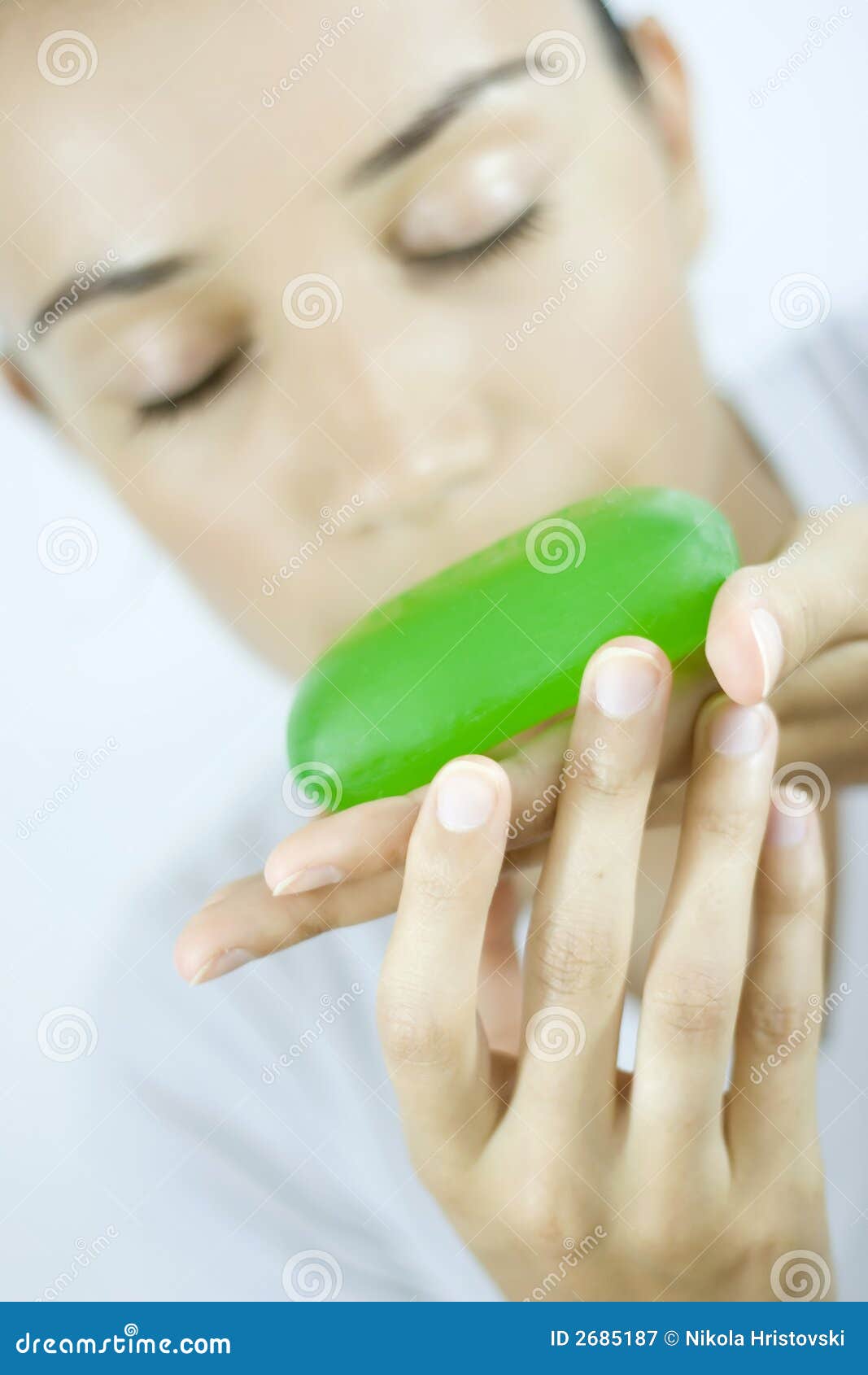 Girl with soap stock image. Image of pure, closeup, face - 2685187