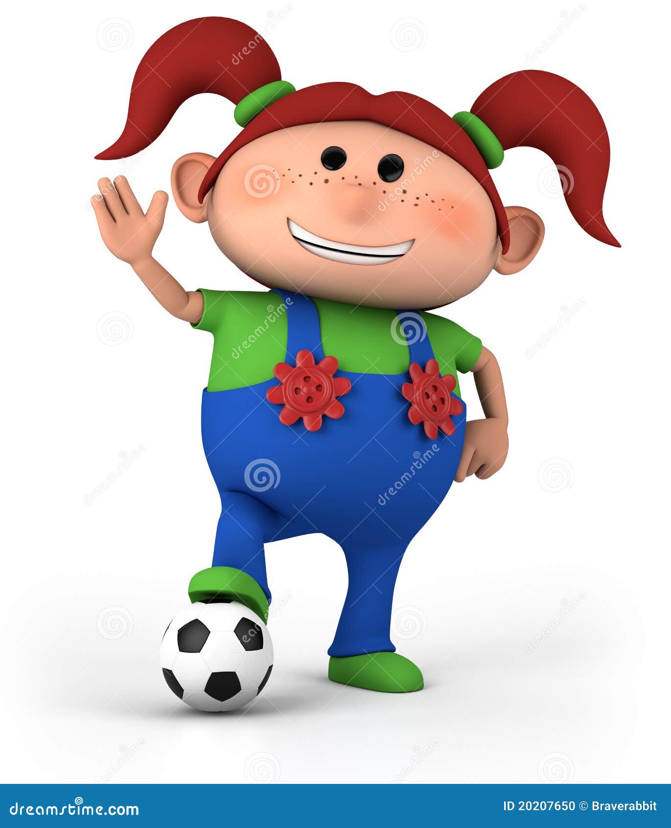 Girls Soccer Team Cartoon