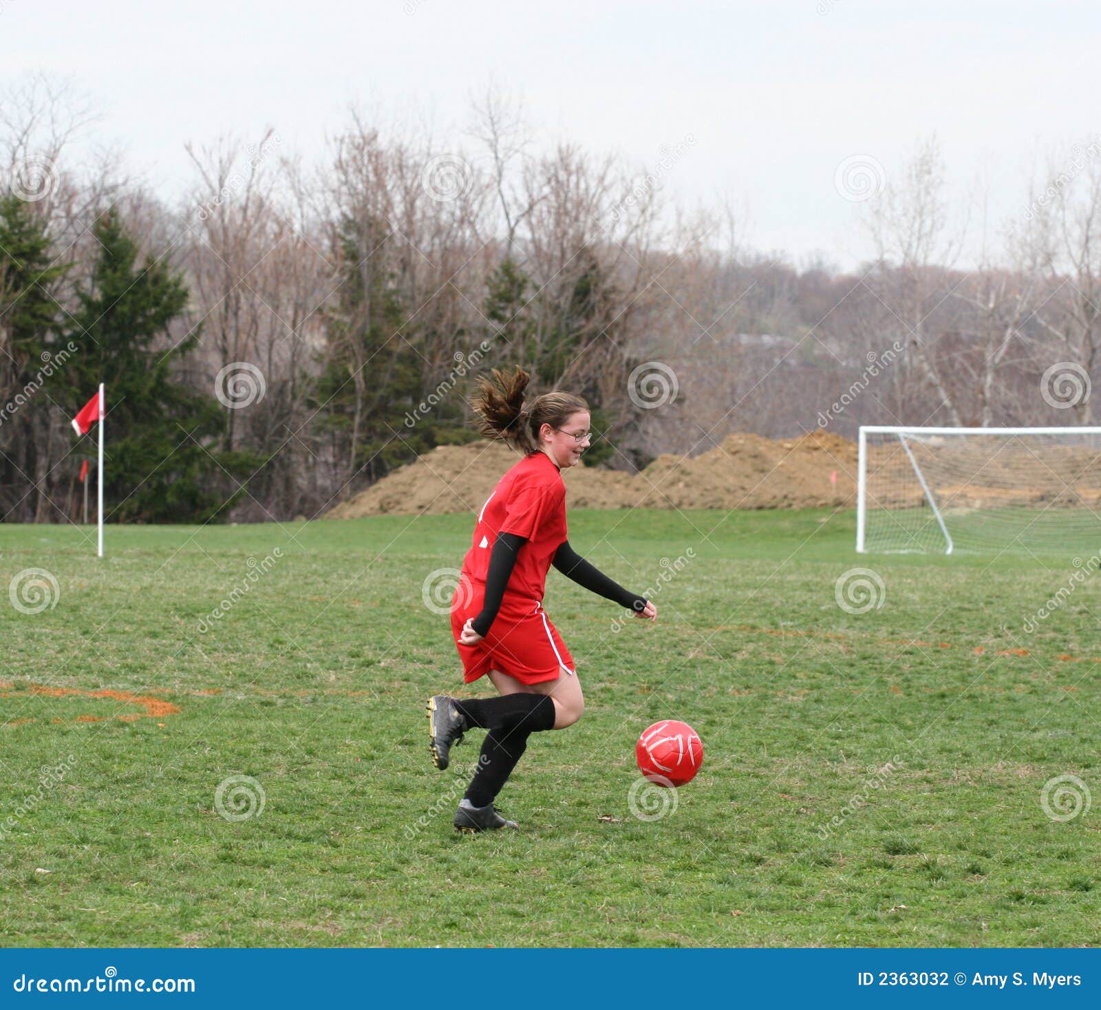 Girl At Soccer Field 14 Picture. Image: 2363032