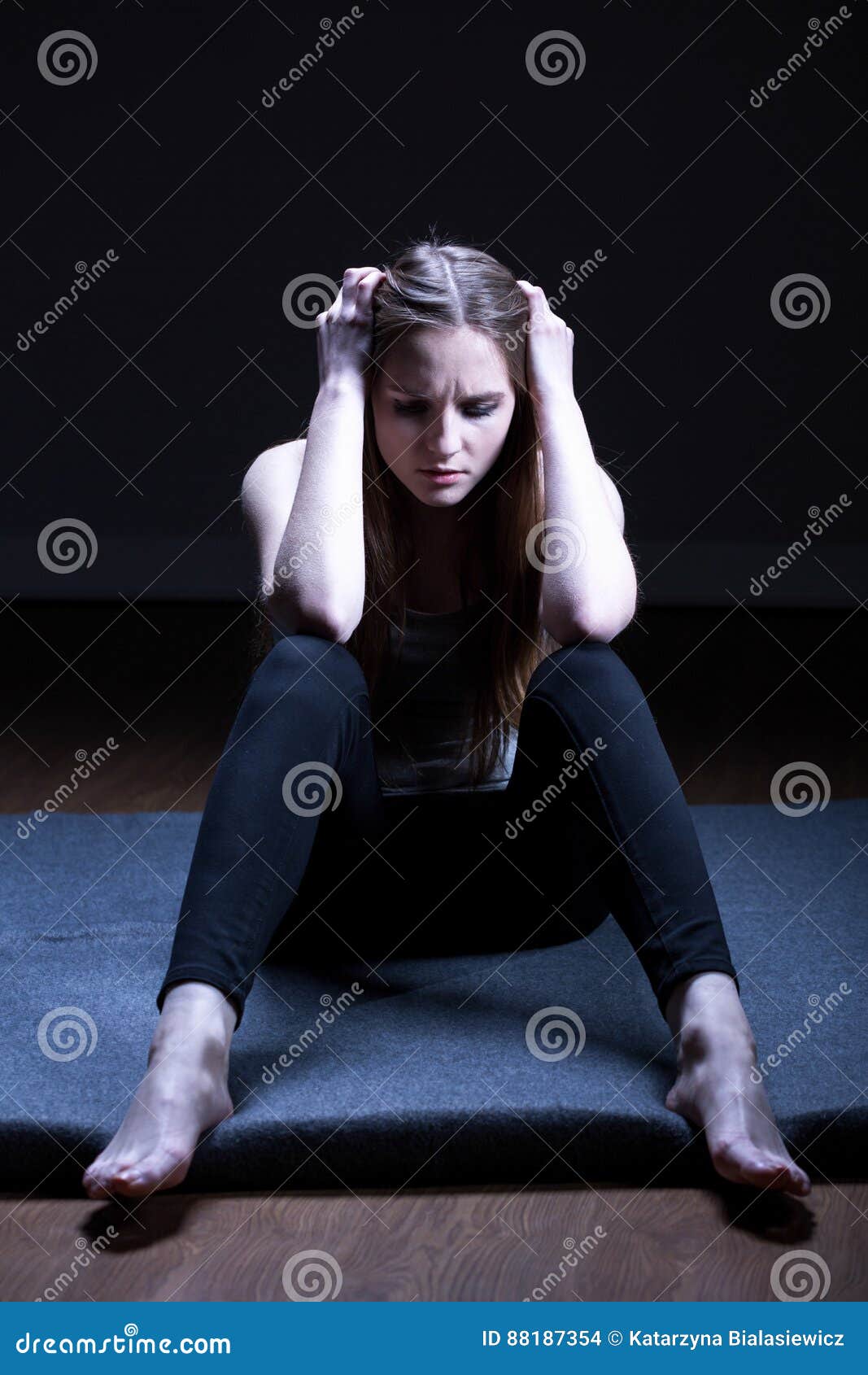 Girl with social problems stock photo. Image of alone - 88187354