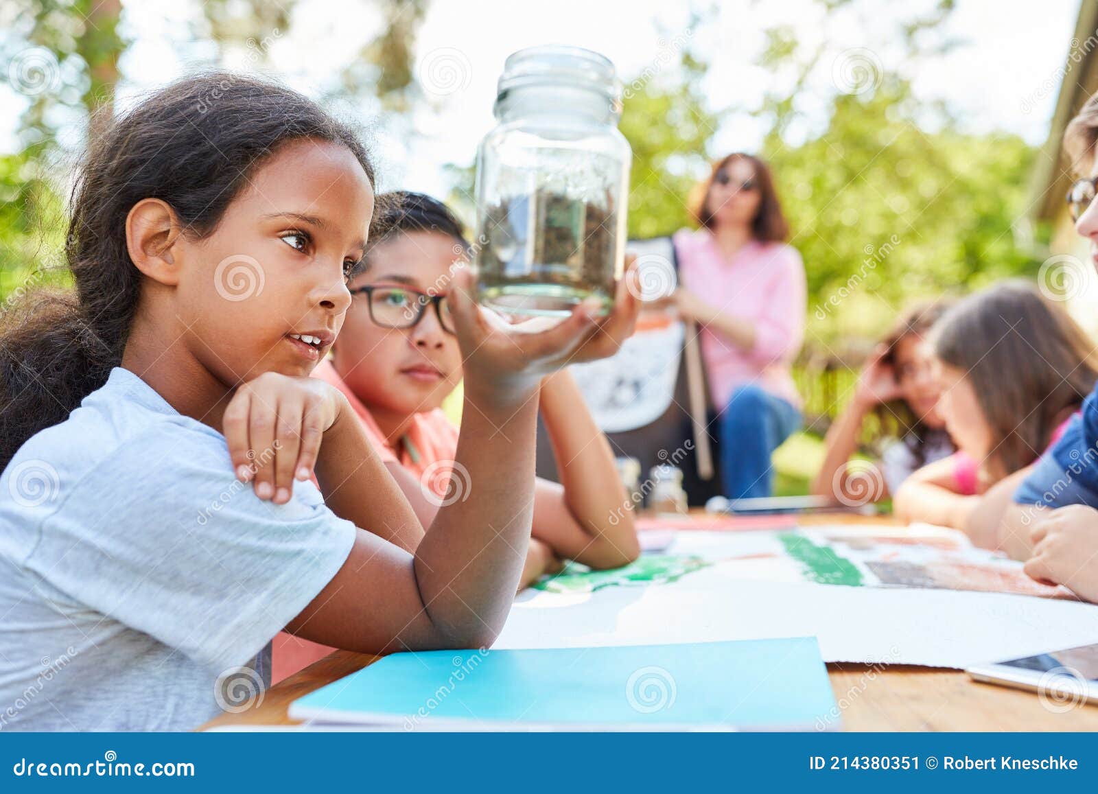 Girl with Soil Sample in Biology Class Stock Image - Image of coaching ...