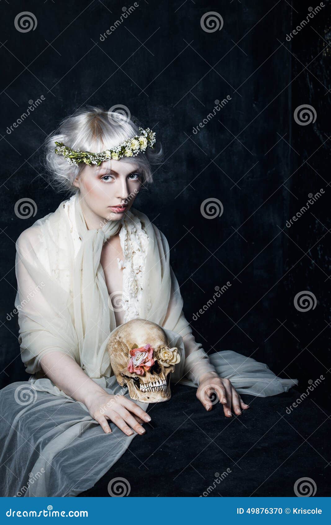 The girl in sorrow stock photo. Image of gothic, mystic - 49876370