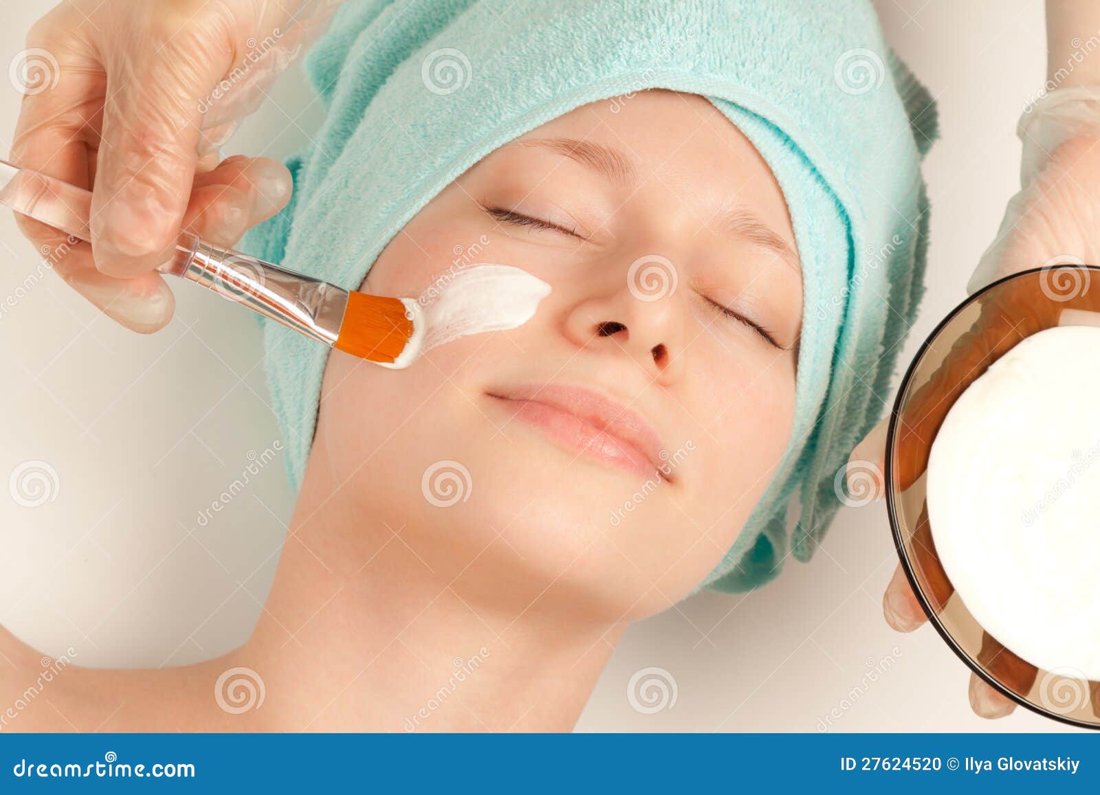 Girl at spa procedures stock photo. Image of disposable - 27624520