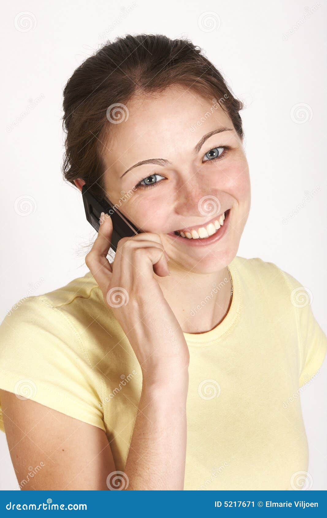 Girl Speaking on Mobile Phone Stock Image - Image of attractive, model ...