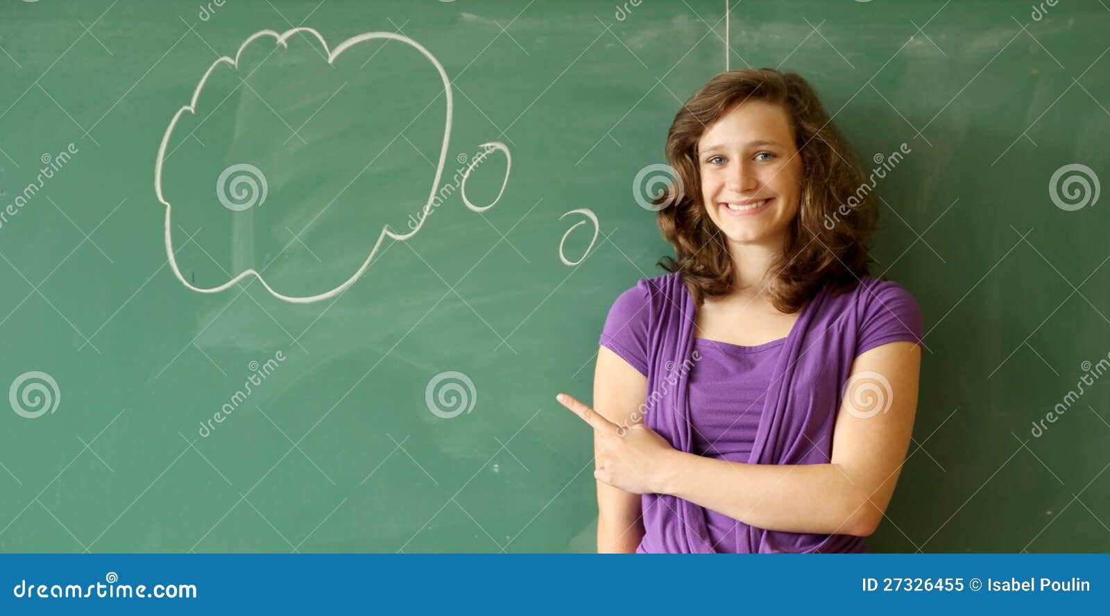 Girl with speech bubble stock image. Image of message - 27326455