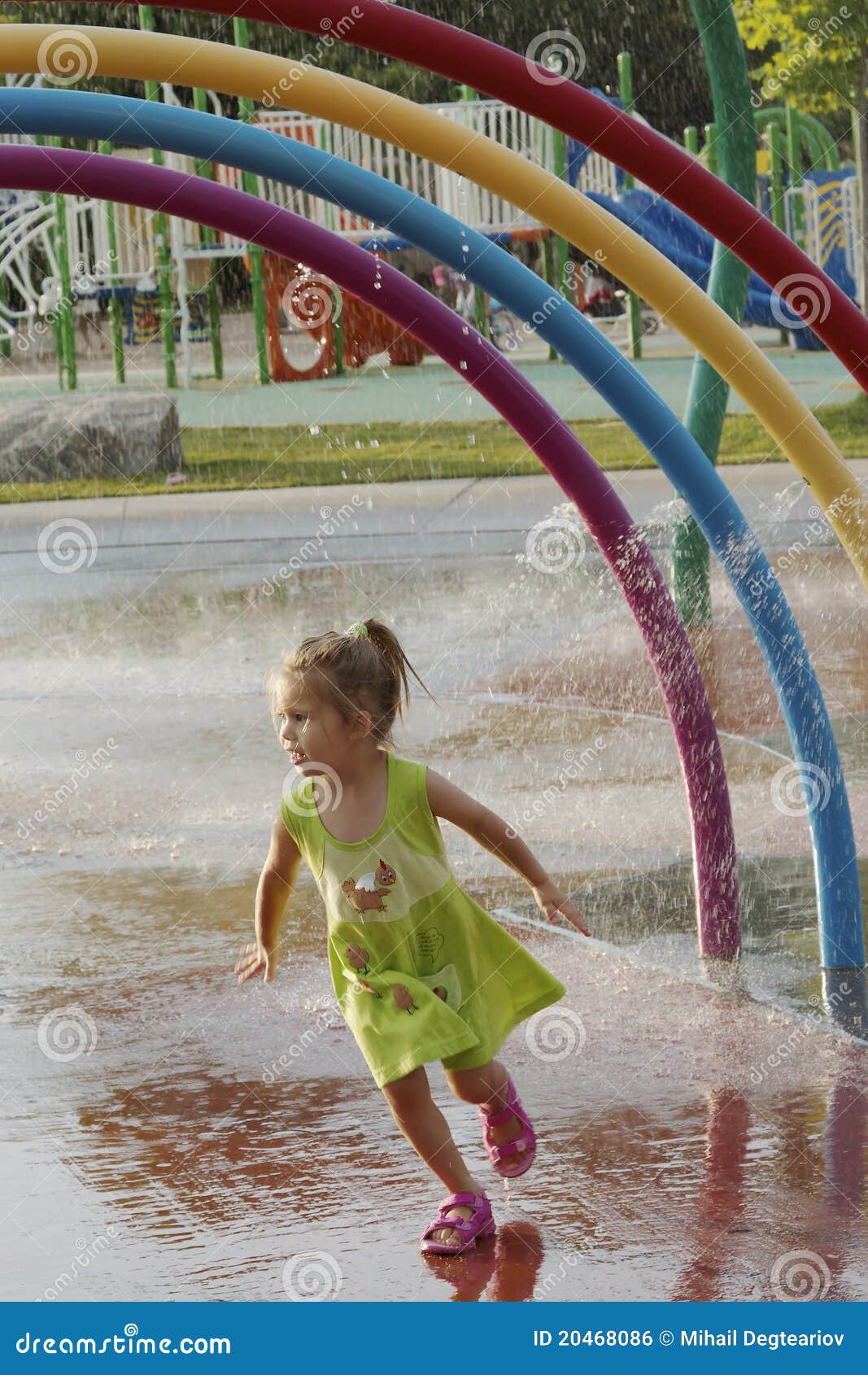 Girl at splash zone stock photo. Image of adorable, childhood - 20468086