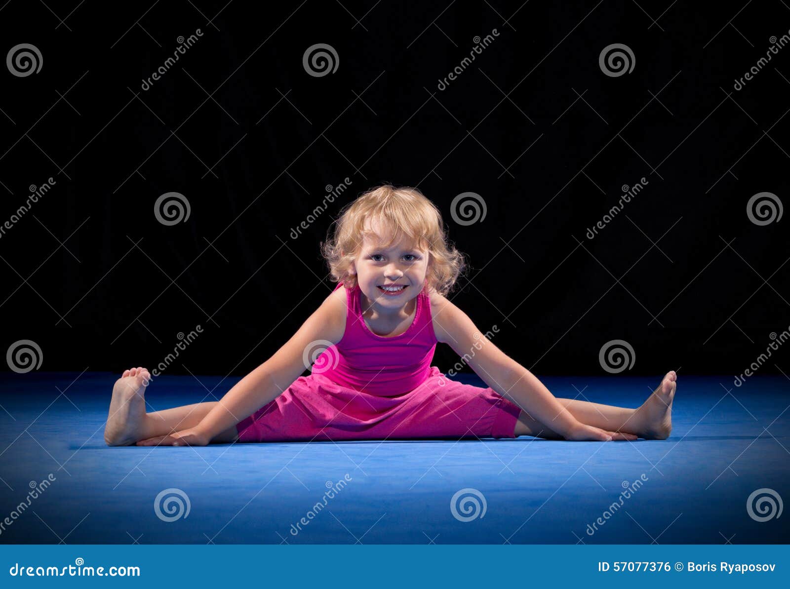 Girl on sport mat stock photo. Image of floor, human - 57077376