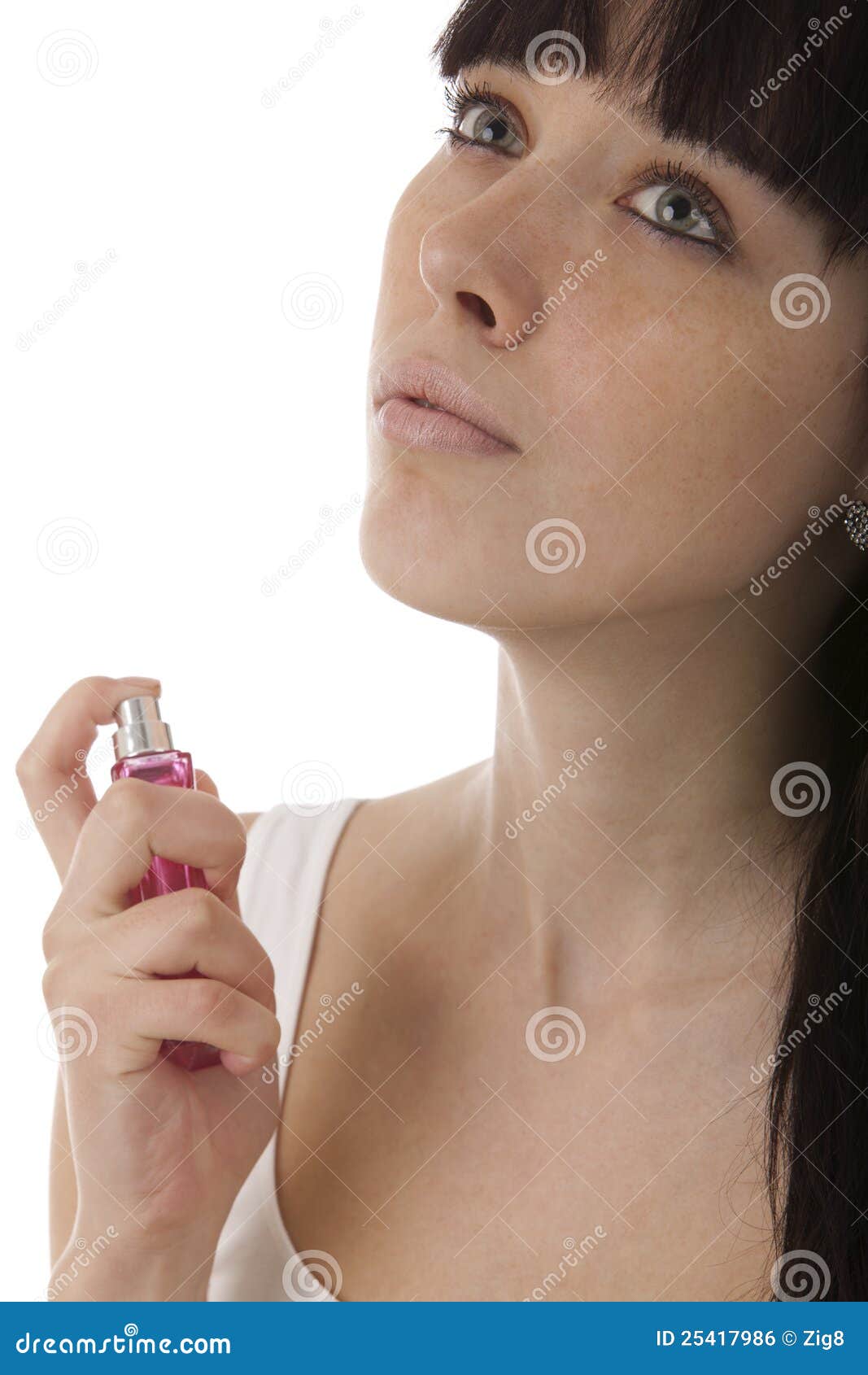 Girl spraying stock photo. Image of cosmetics, pushing - 25417986