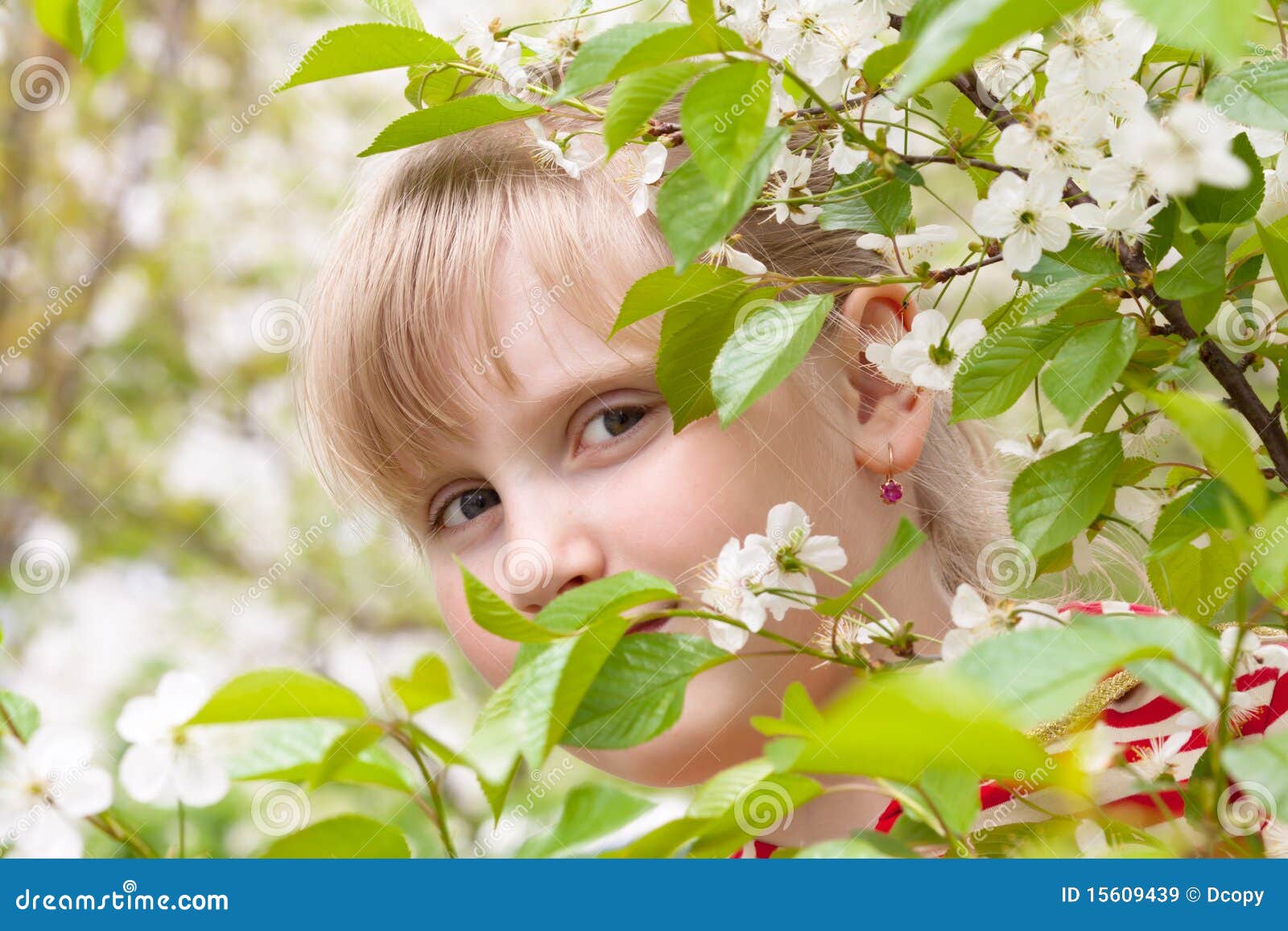 Girl - Spring. stock image. Image of smiling, childhood - 15609439