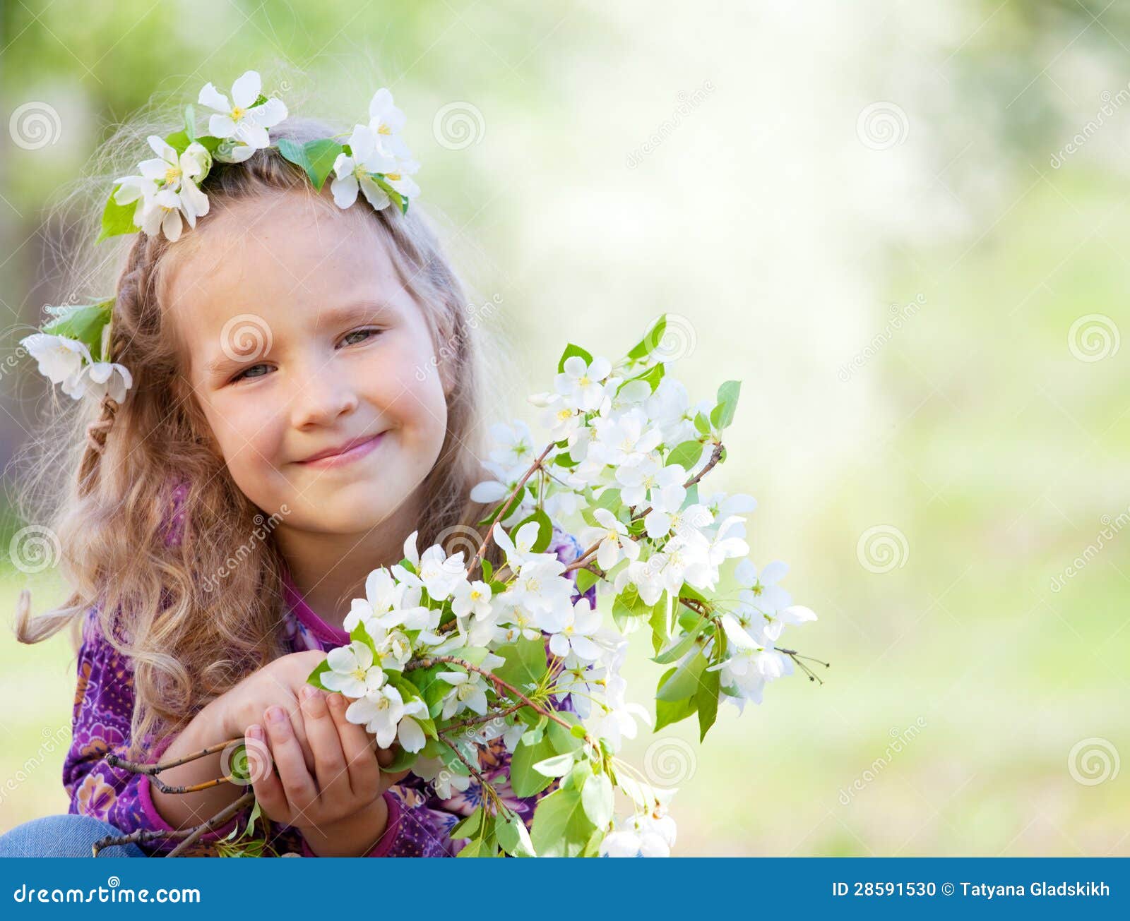 Girl at spring park stock photo. Image of beautiful, copy - 28591530