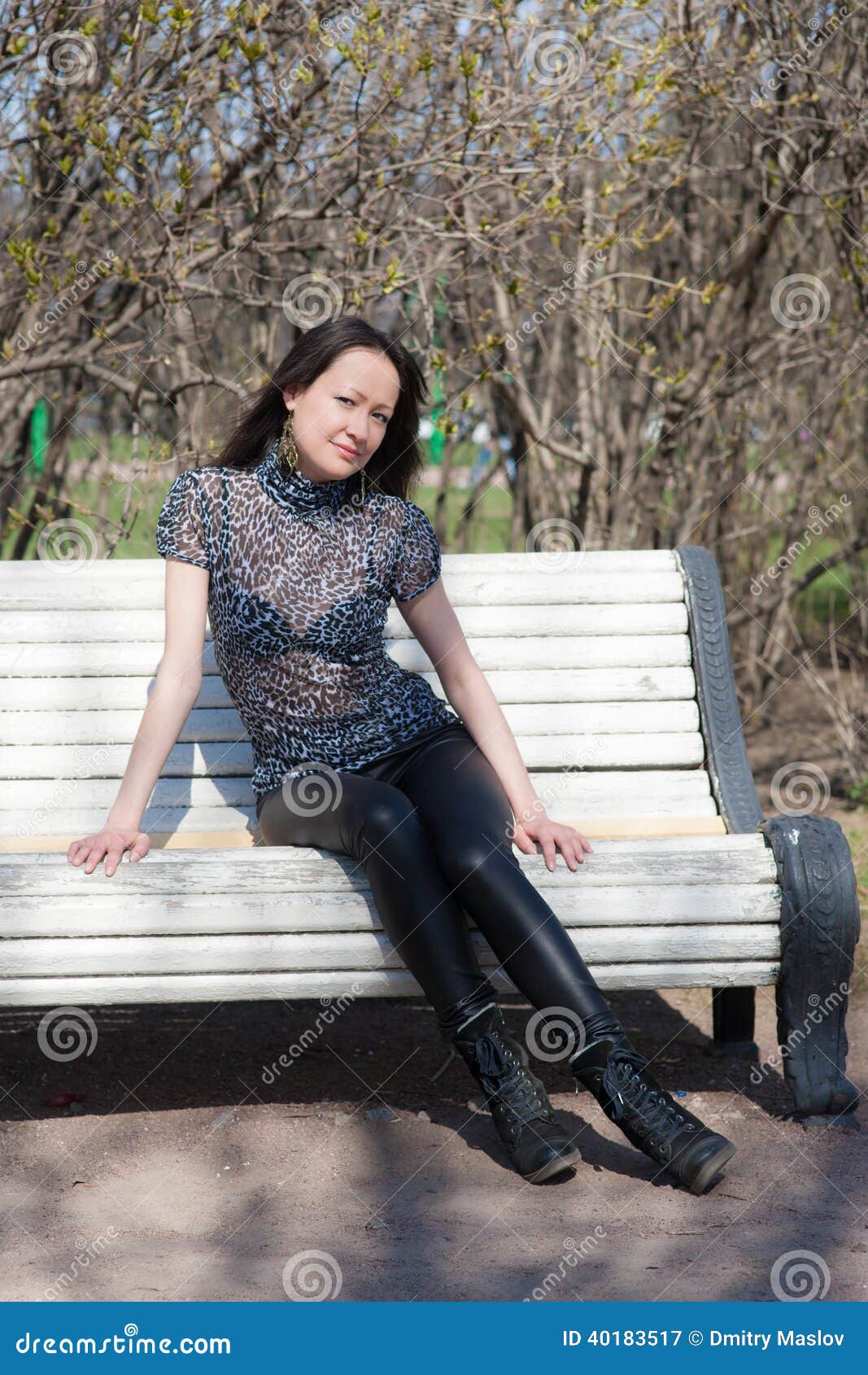 Girl in spring park stock image. Image of female, park - 40183517