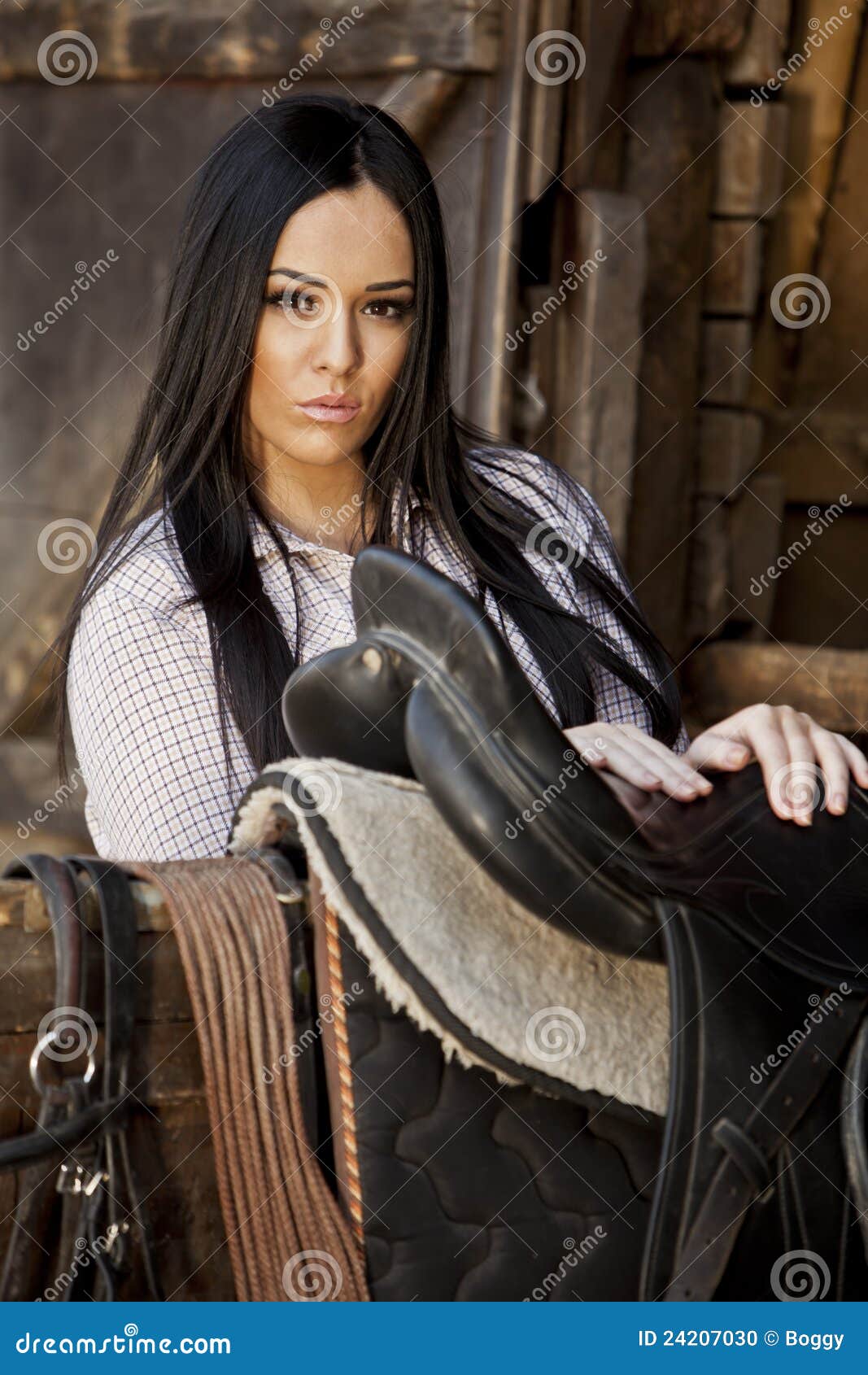 Girl in stable stock photo. Image of girl, person, sensual - 24207030