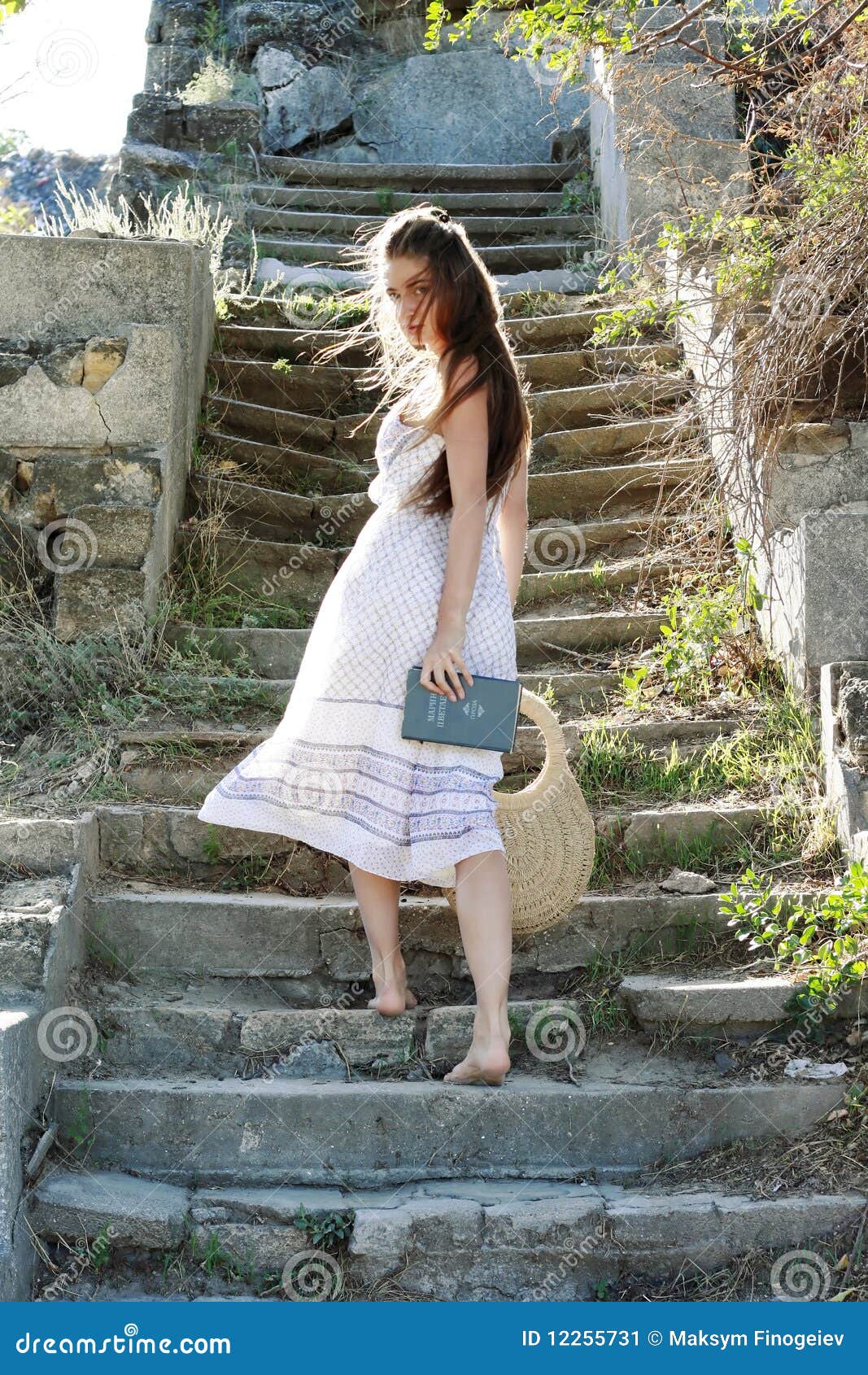 Girl on the stair stock image. Image of nationality, heel - 12255731