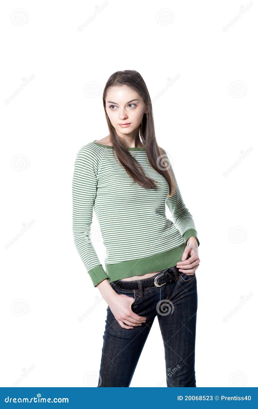 Girl Standing in Defiant Pose Stock Image - Image of view, bell: 20068523
