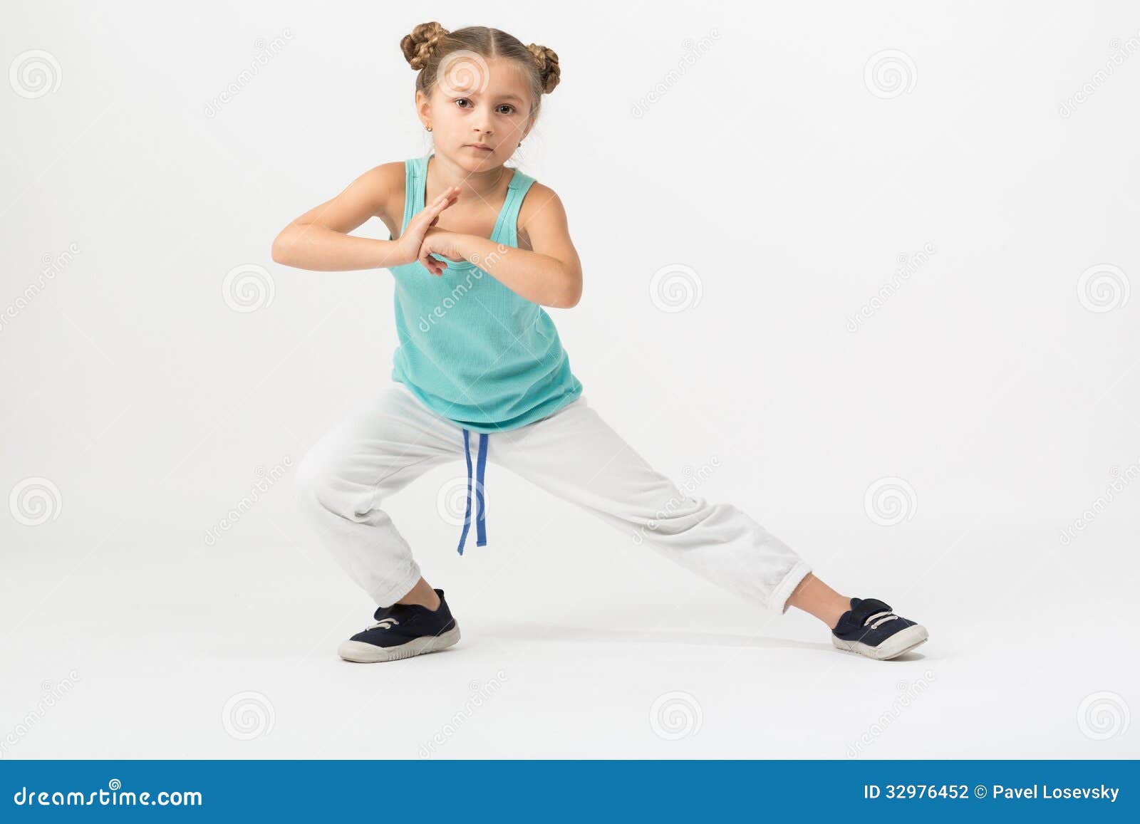 A Girl is Standing in a Fighting Stance Stock Photo - Image of grace ...