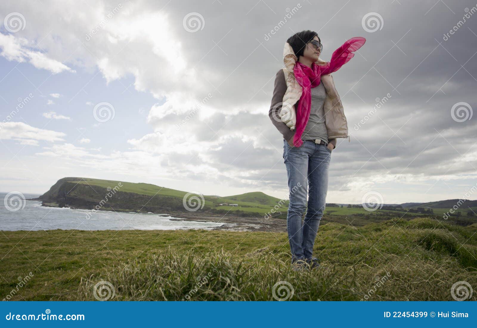 Girl standing in wind stock image. Image of wind, chinese - 22454399