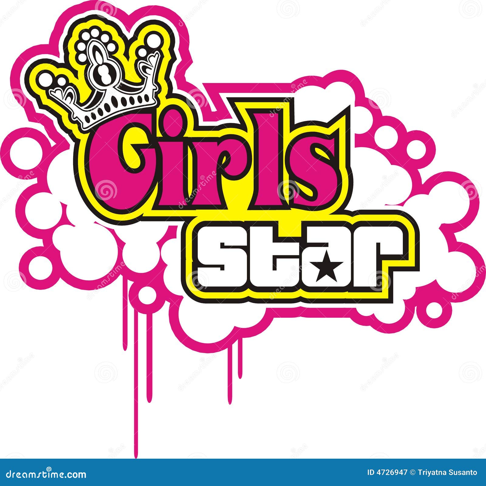 Girl star Vector stock illustration. Illustration of cloth - 4726947