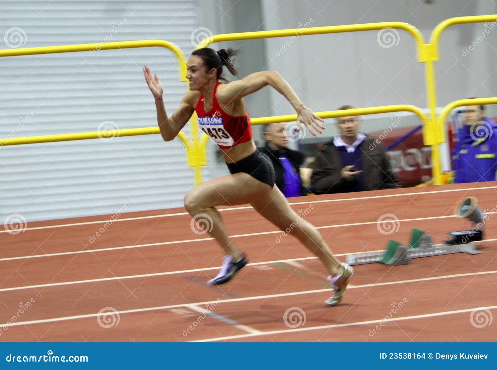 Girl on the start editorial stock image. Image of competitors - 23538164