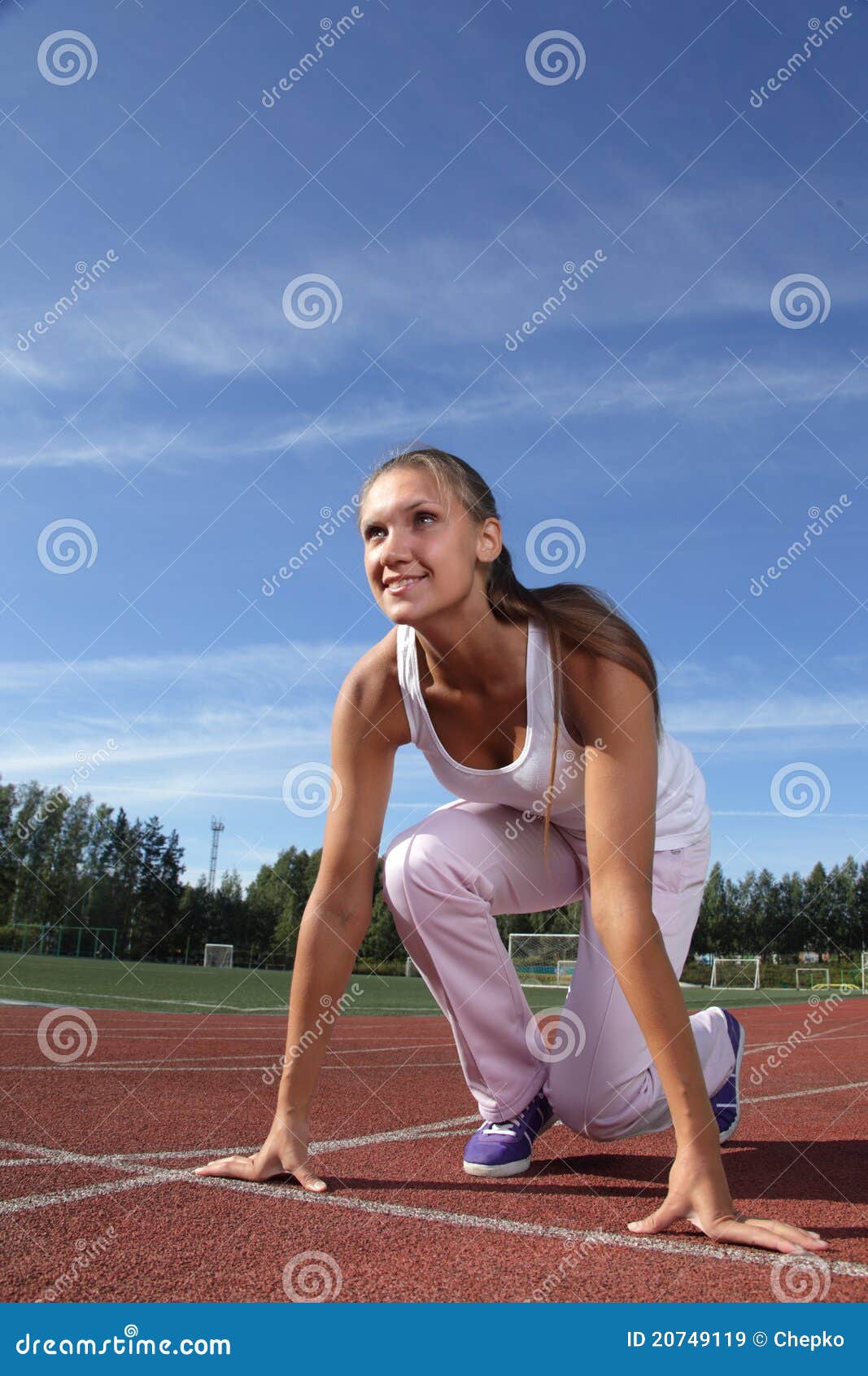 Girl start run stock image. Image of healthy, event, nature - 20749119