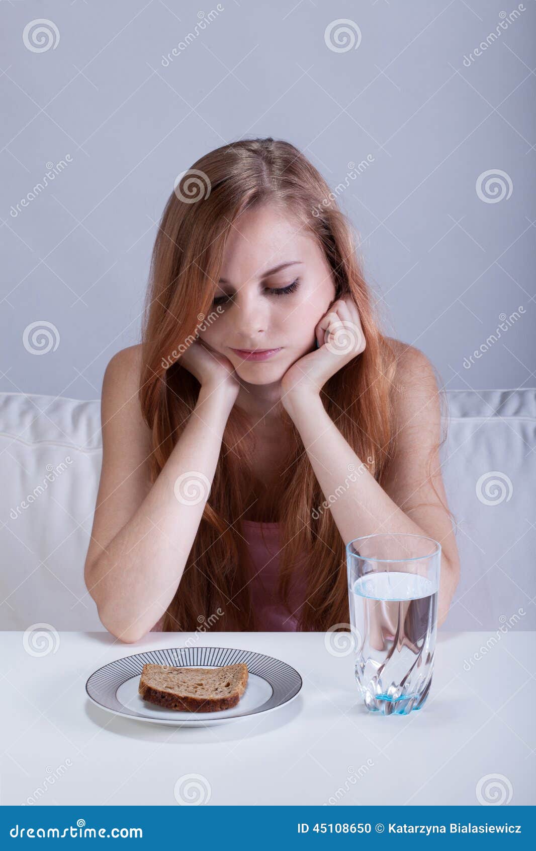 Girl on a starvation diet stock photo. Image of small - 45108650