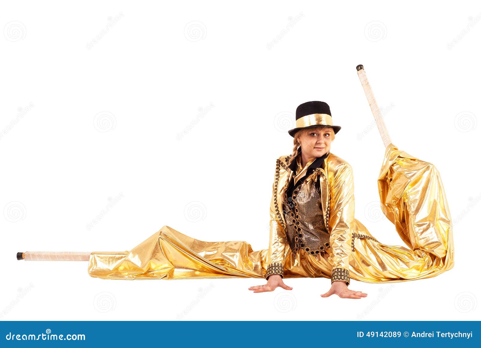 Girl on stilts stock image. Image of performer, dancing - 49142089