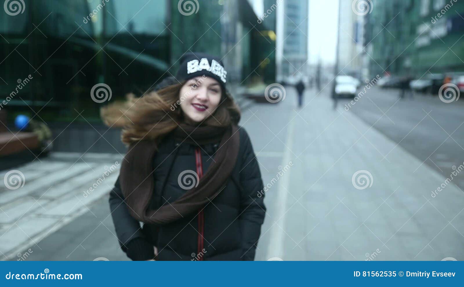 Girl on the Street Emotions Stock Video - Video of happy, caucasian ...