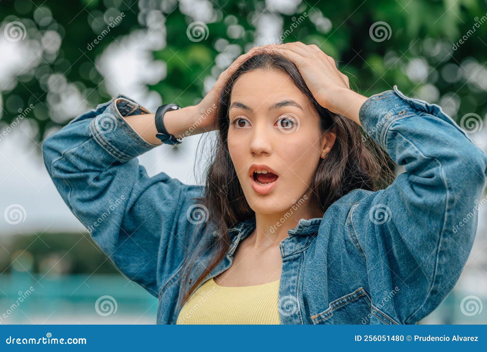 Girl on the Street with a Surprised Stock Photo - Image of expression ...