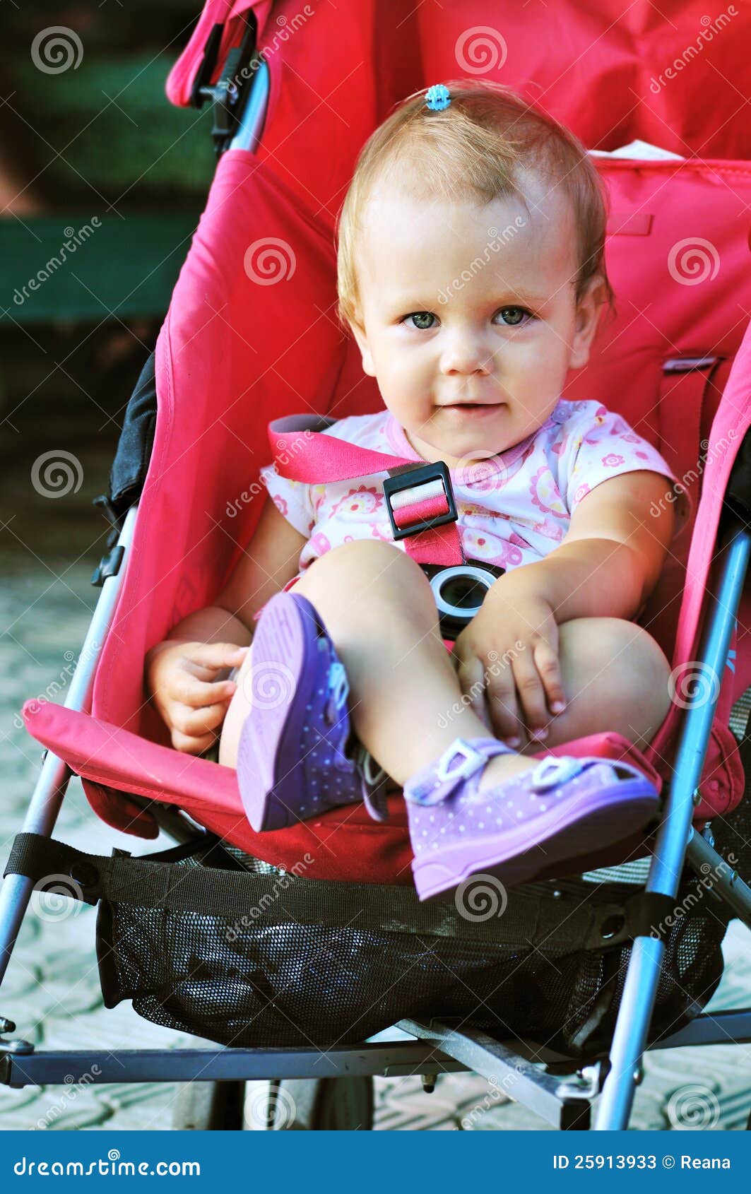Girl in stroller stock image. Image of outdoors, female - 25913933